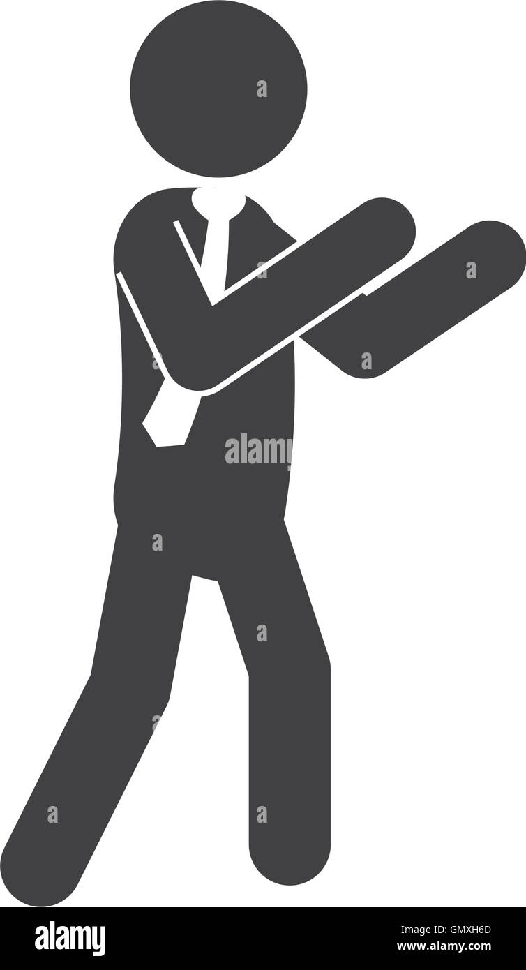 man male pictogram suit person icon. Vector graphic Stock Vector Image ...