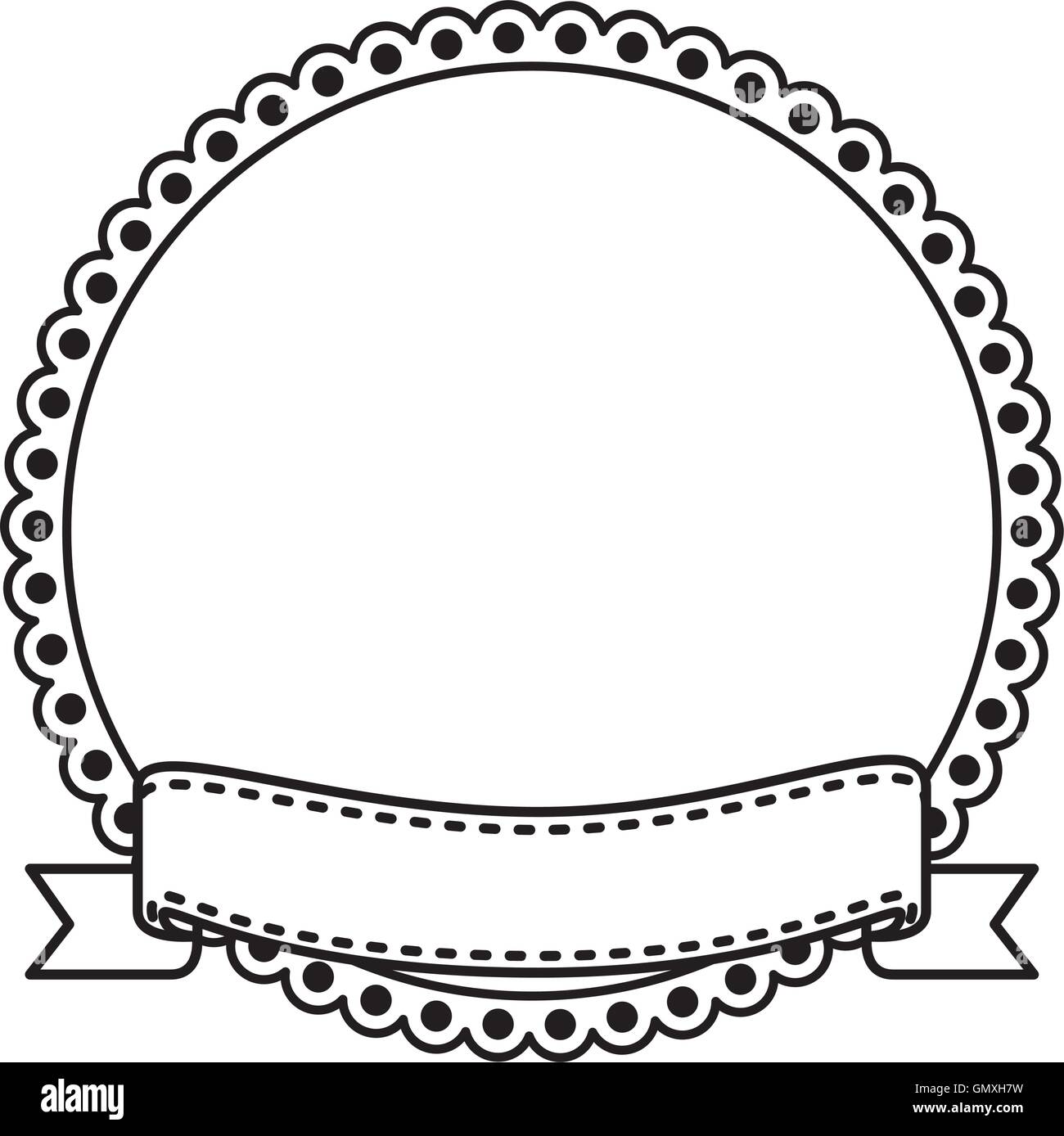 elegant frame with ribbon Stock Vector Image & Art - Alamy