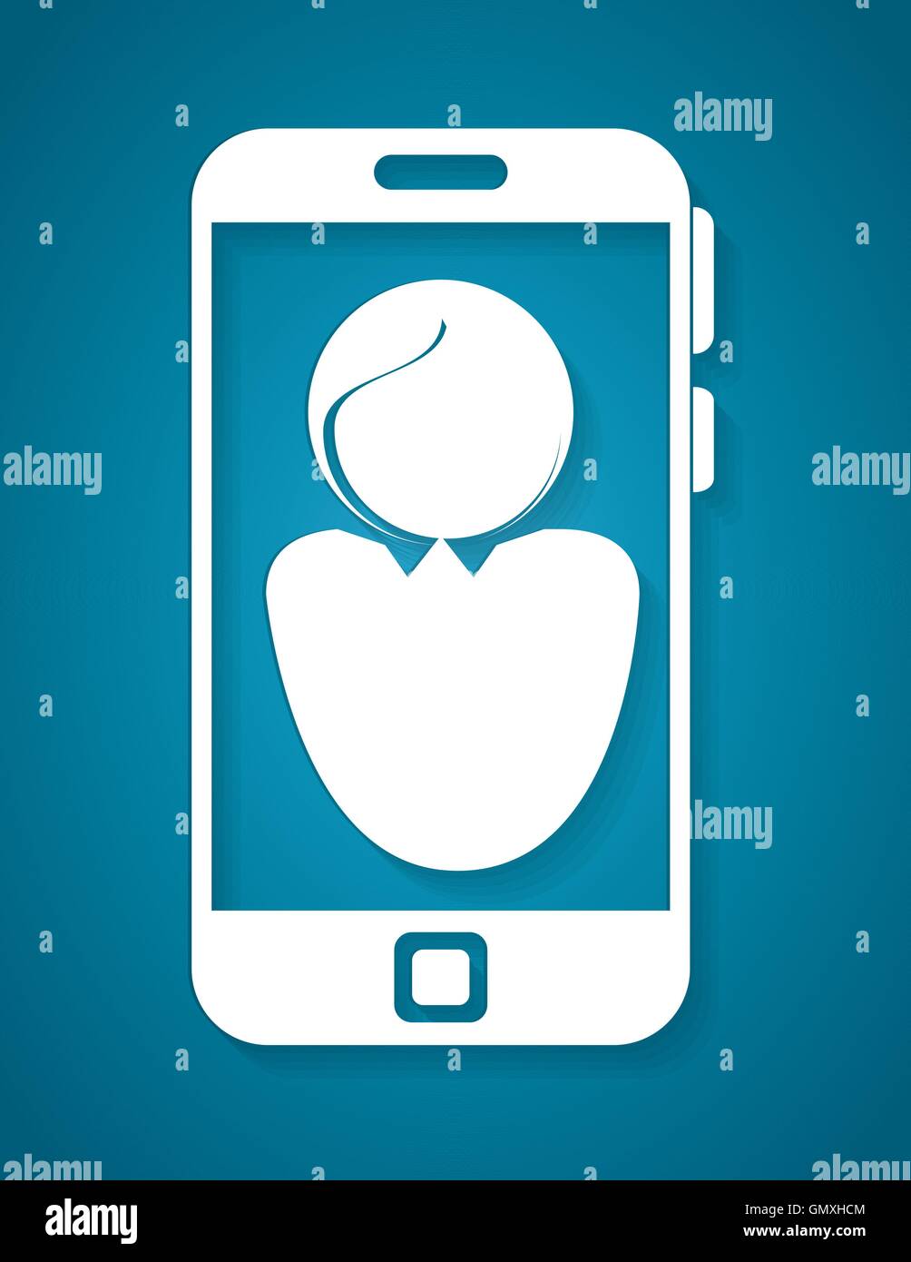 smartphone with user avatar icon Stock Vector Image & Art - Alamy