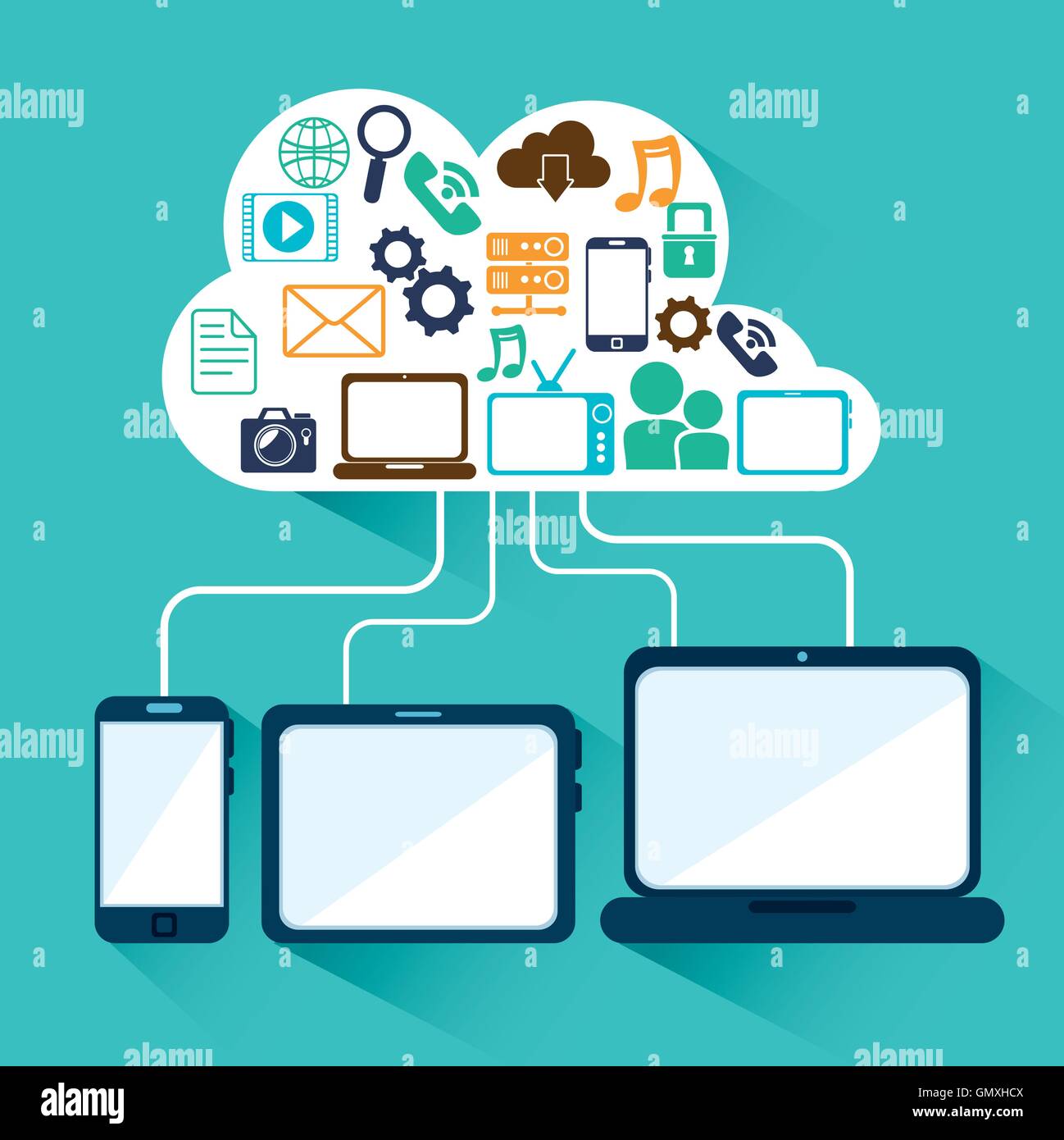 cloud computing data icon Stock Vector Image & Art - Alamy