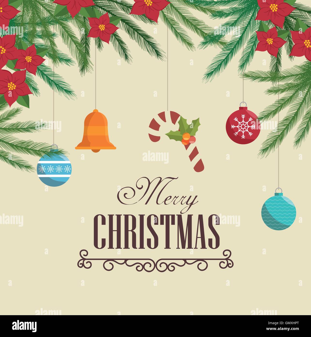 happy merry christmas icon Stock Vector Image & Art - Alamy