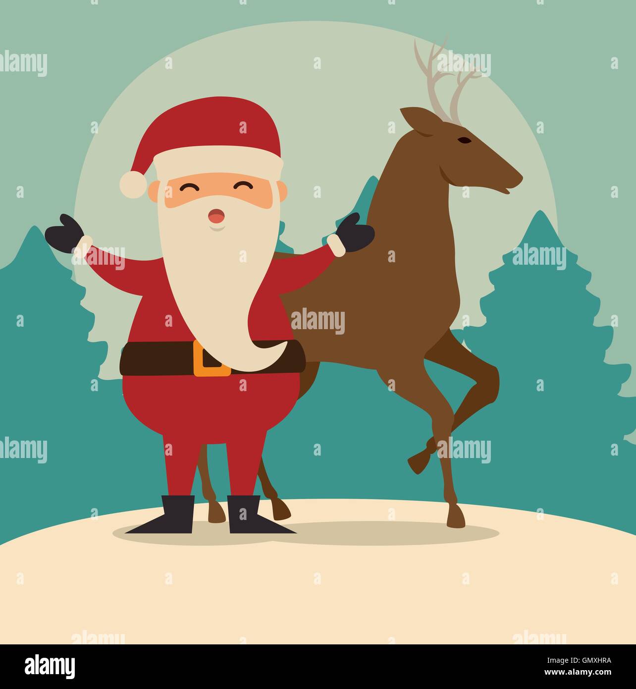 happy merry christmas icon Stock Vector Image & Art - Alamy