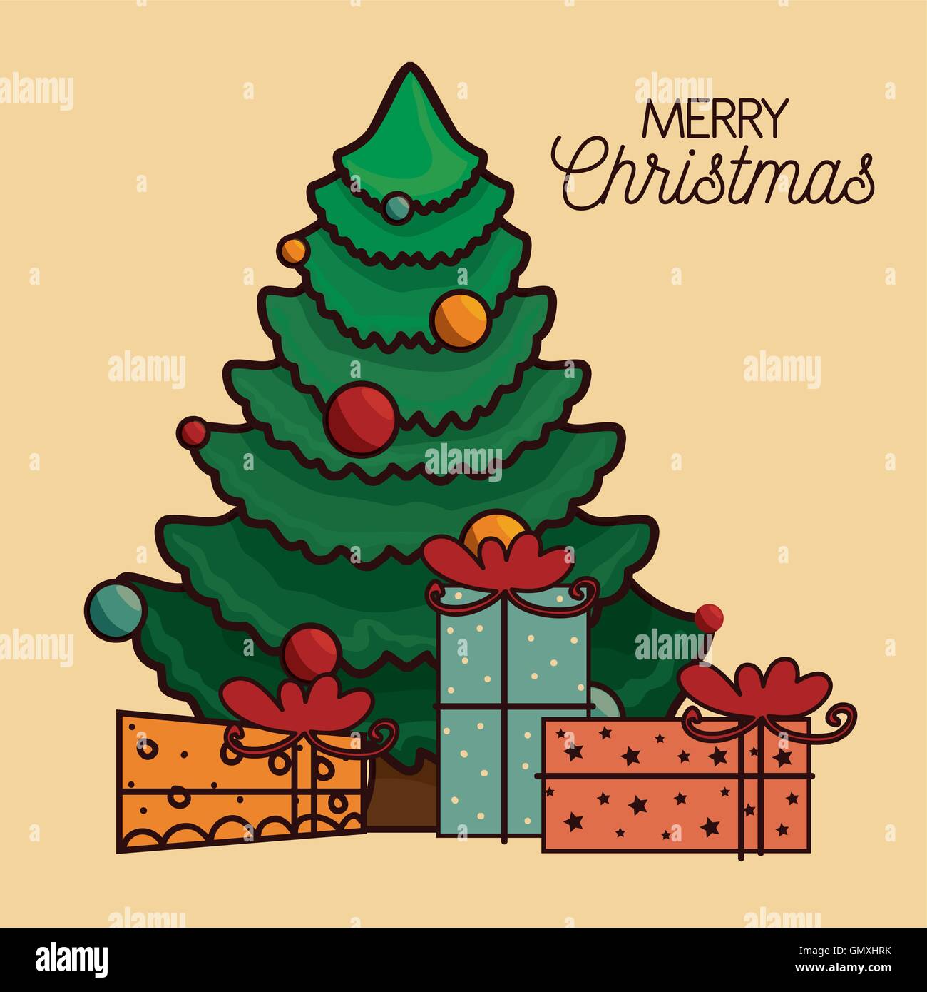 happy merry christmas icon Stock Vector Image & Art - Alamy