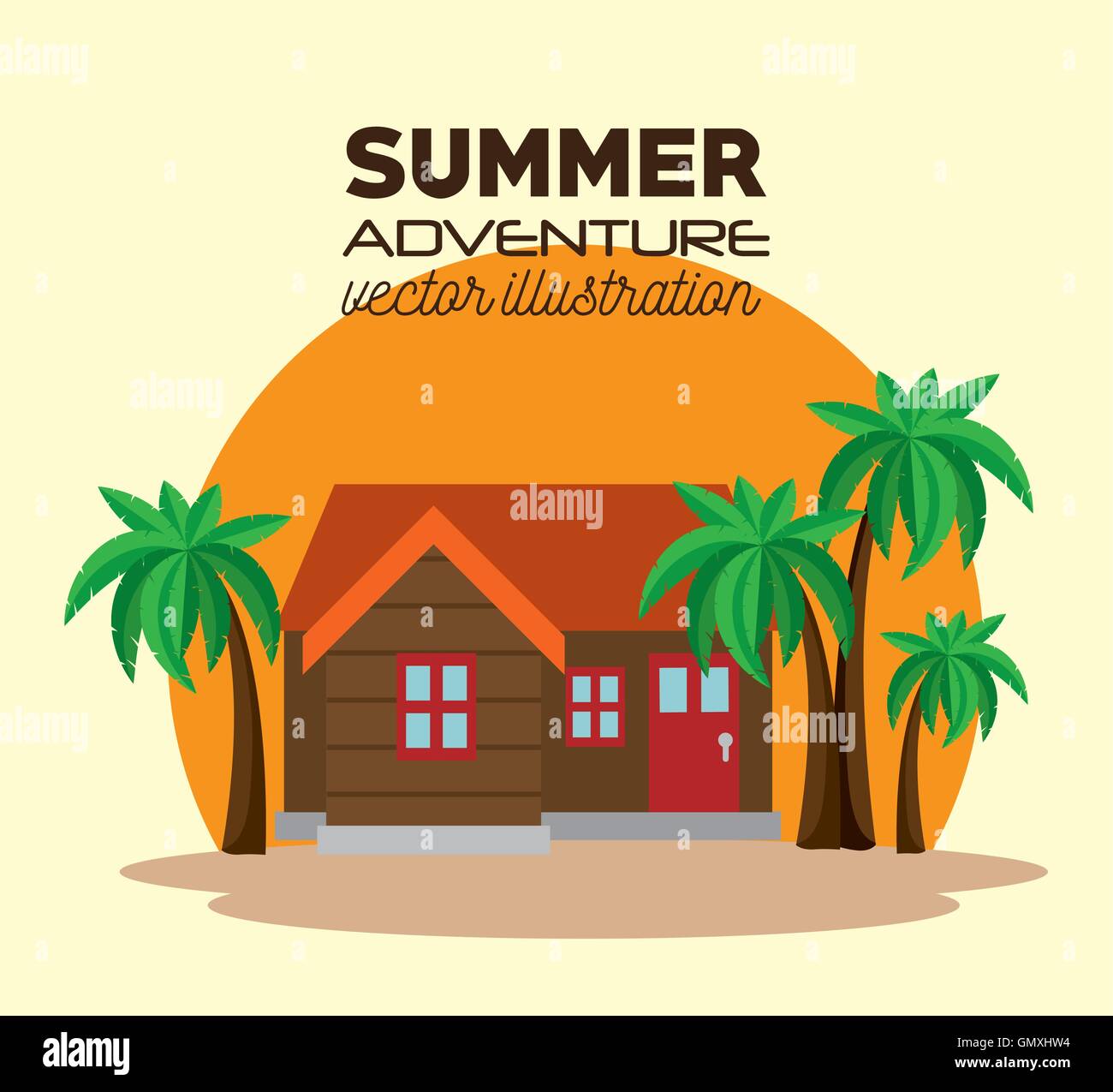 summer adventure landscape icon Stock Vector Image & Art - Alamy