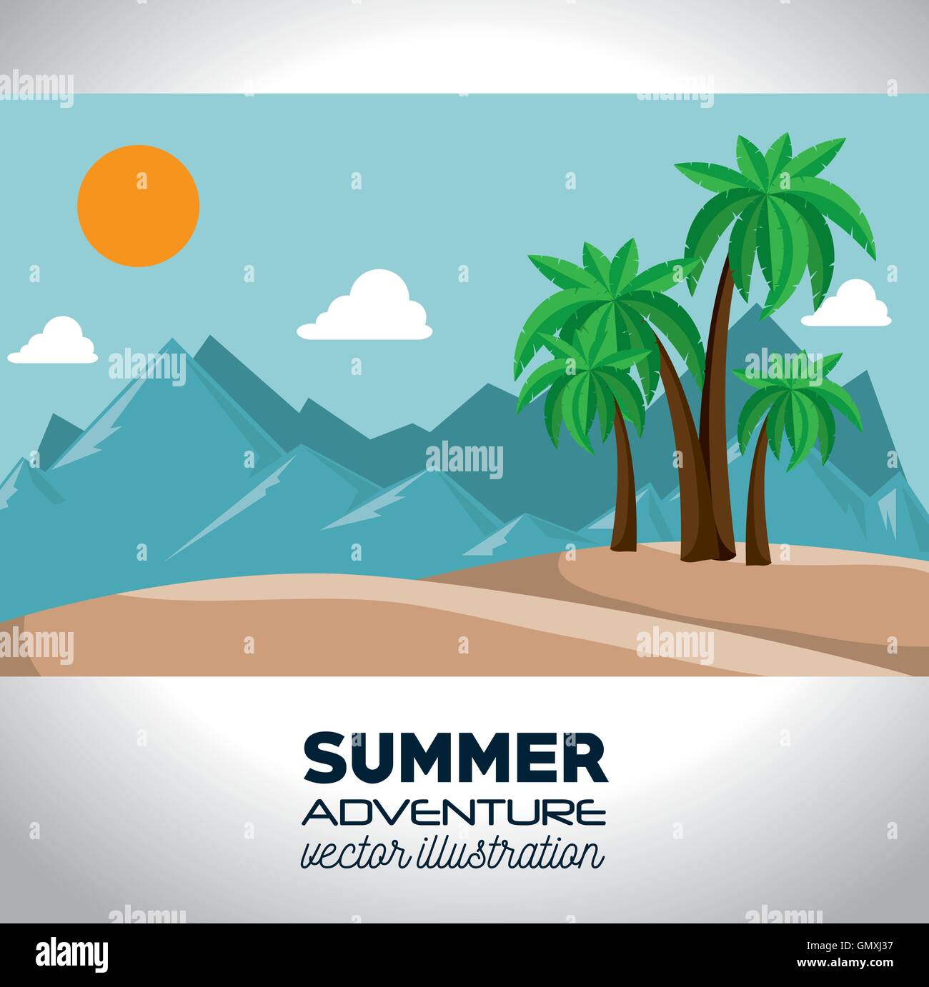 summer adventure landscape icon Stock Vector Image & Art - Alamy