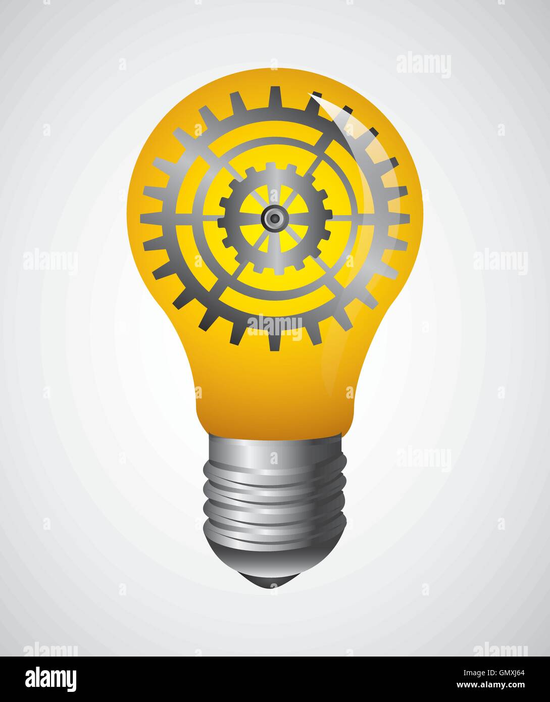 Light bulb idea cogs gears Stock Vector Images - Alamy