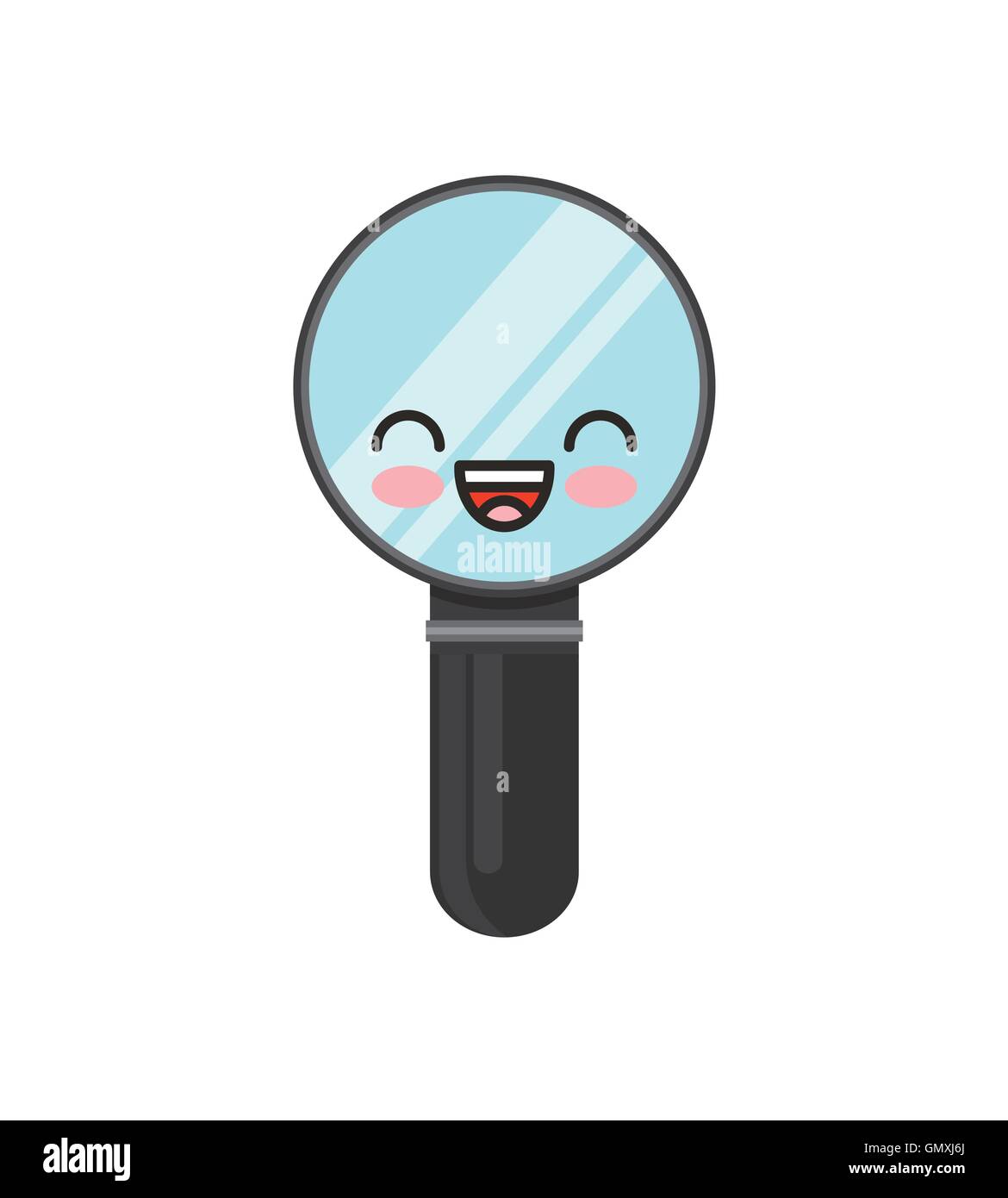 Kawaii magnifying glass cartoon Cut Out Stock Images & Pictures - Alamy