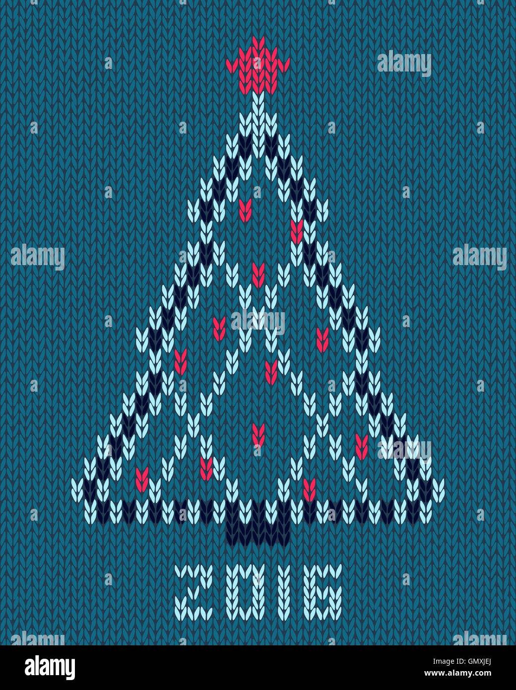 Christmas stylized tree with red star and balls Stock Vector Image ...