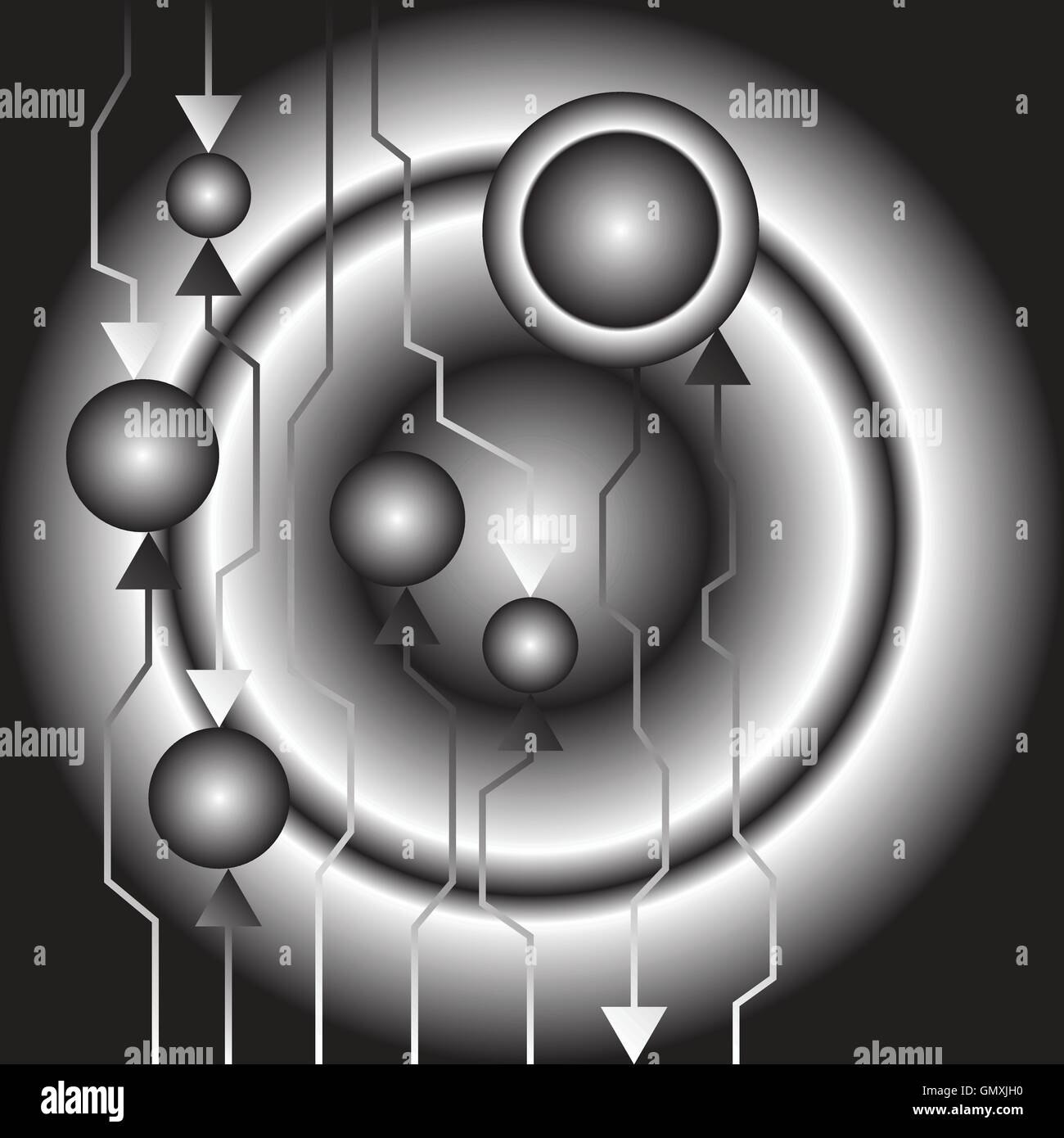 abstract technology background greyscale Stock Vector Image & Art - Alamy