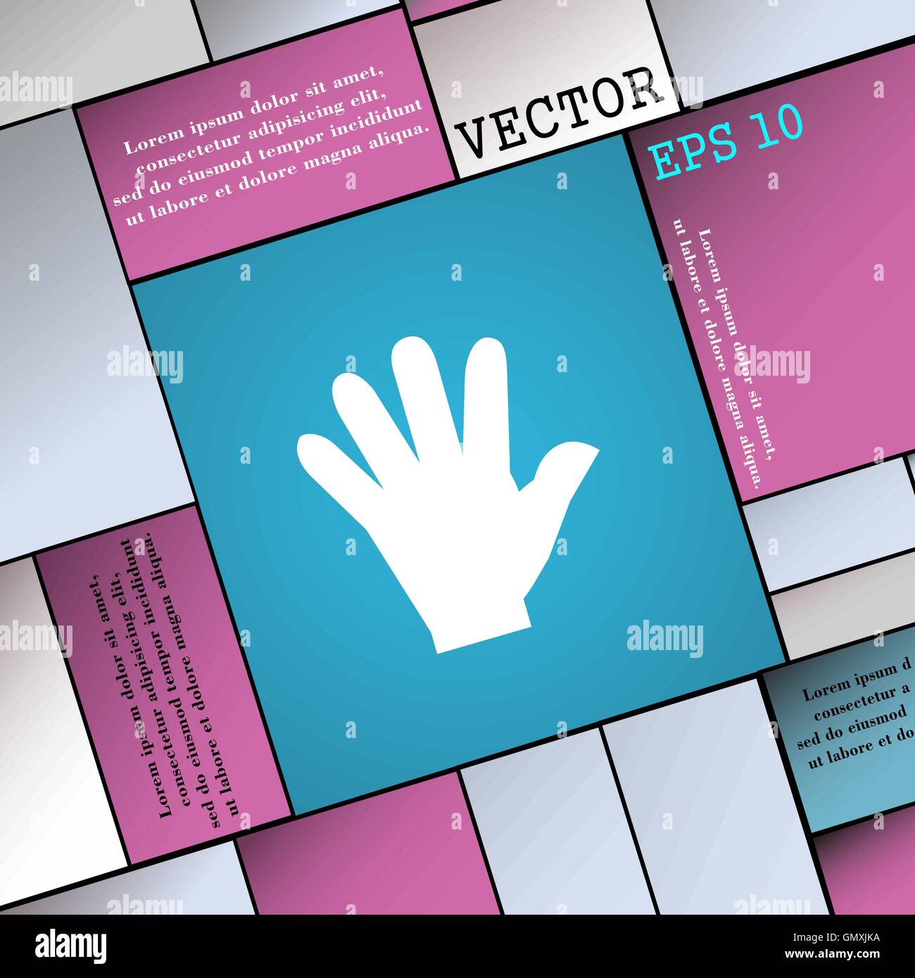 hand icon sign. Modern flat style for your design. Vector Stock Vector ...