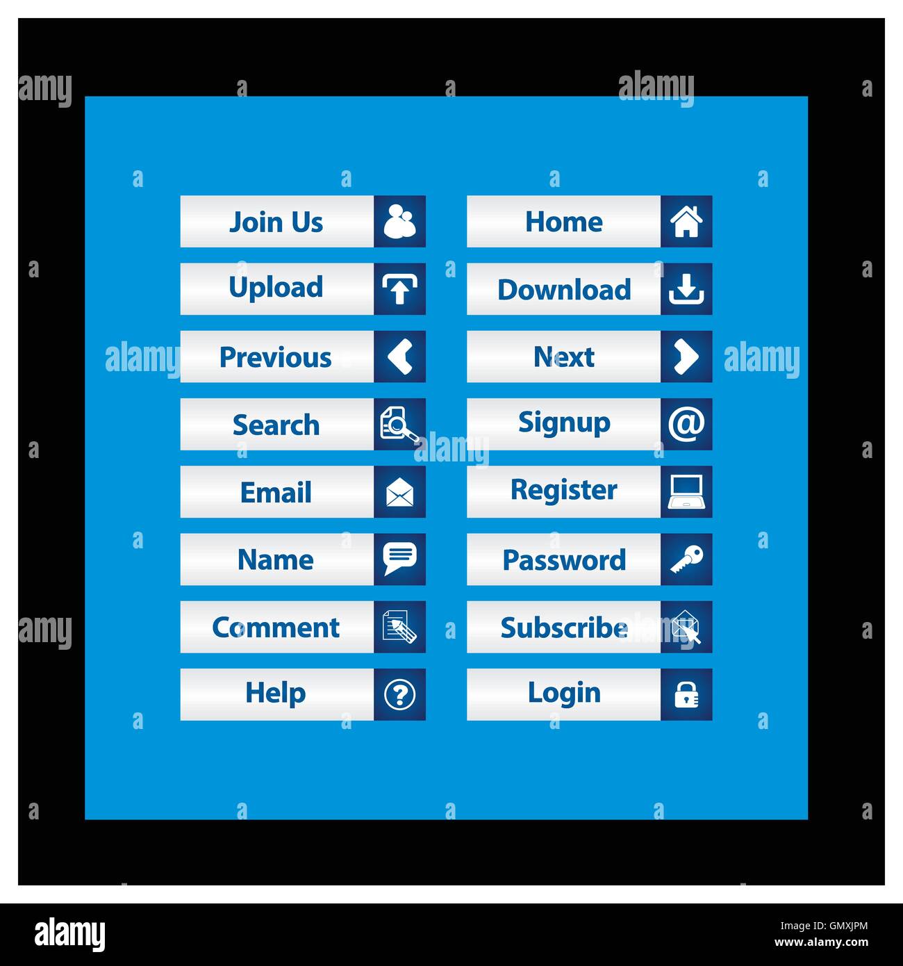Web Design buttons Theme Stock Vector Image & Art - Alamy