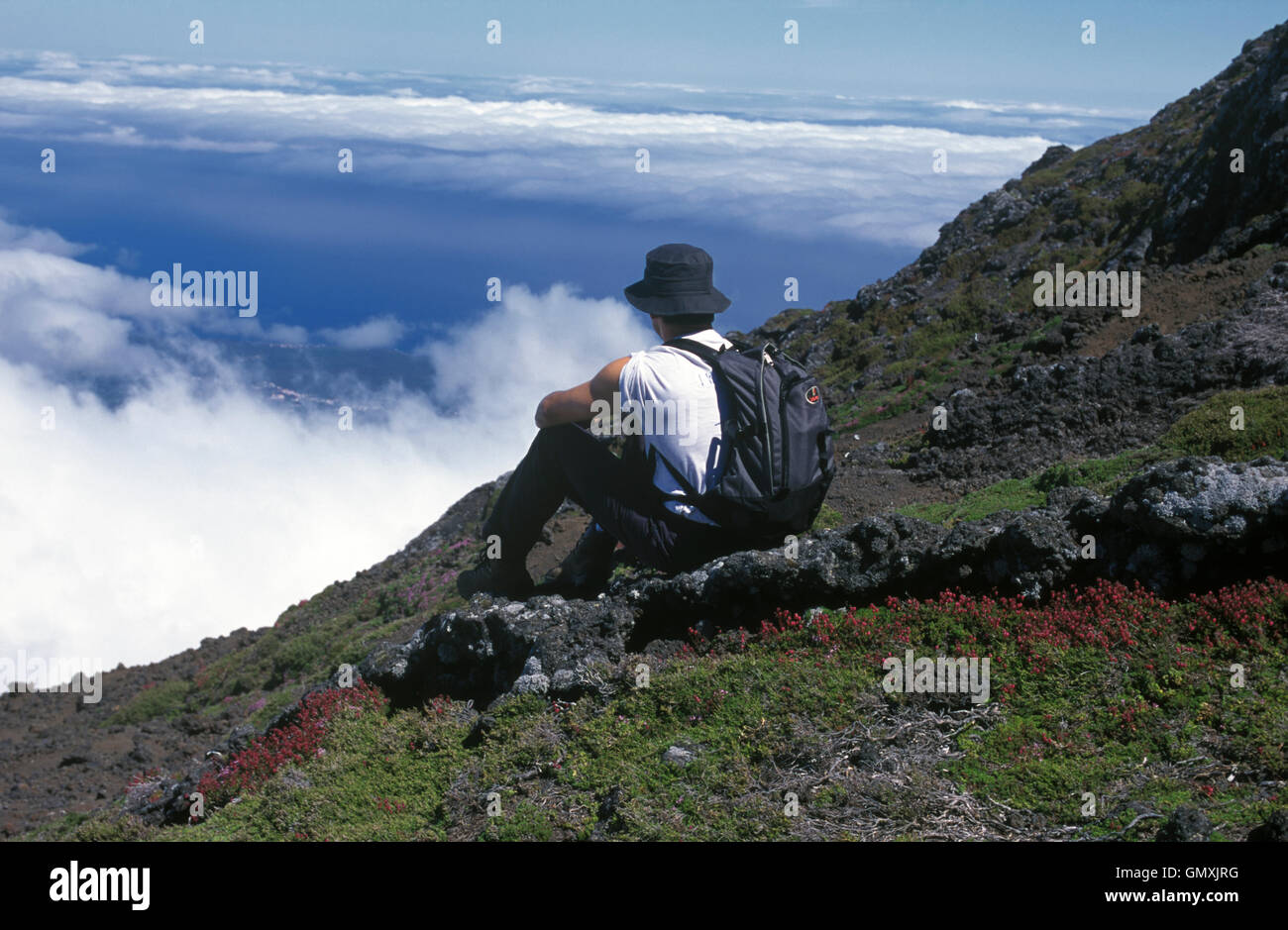 Pico Mountain Aerial Highest Mountain In Portugal Climbing Pico ...