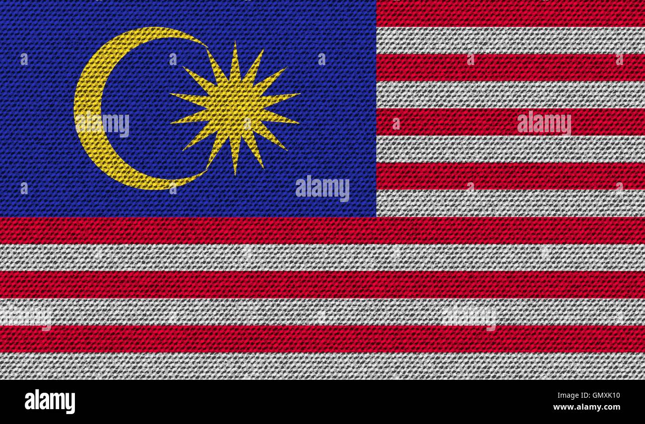 Flags Malaysia on denim texture. Vector Stock Vector Image & Art - Alamy