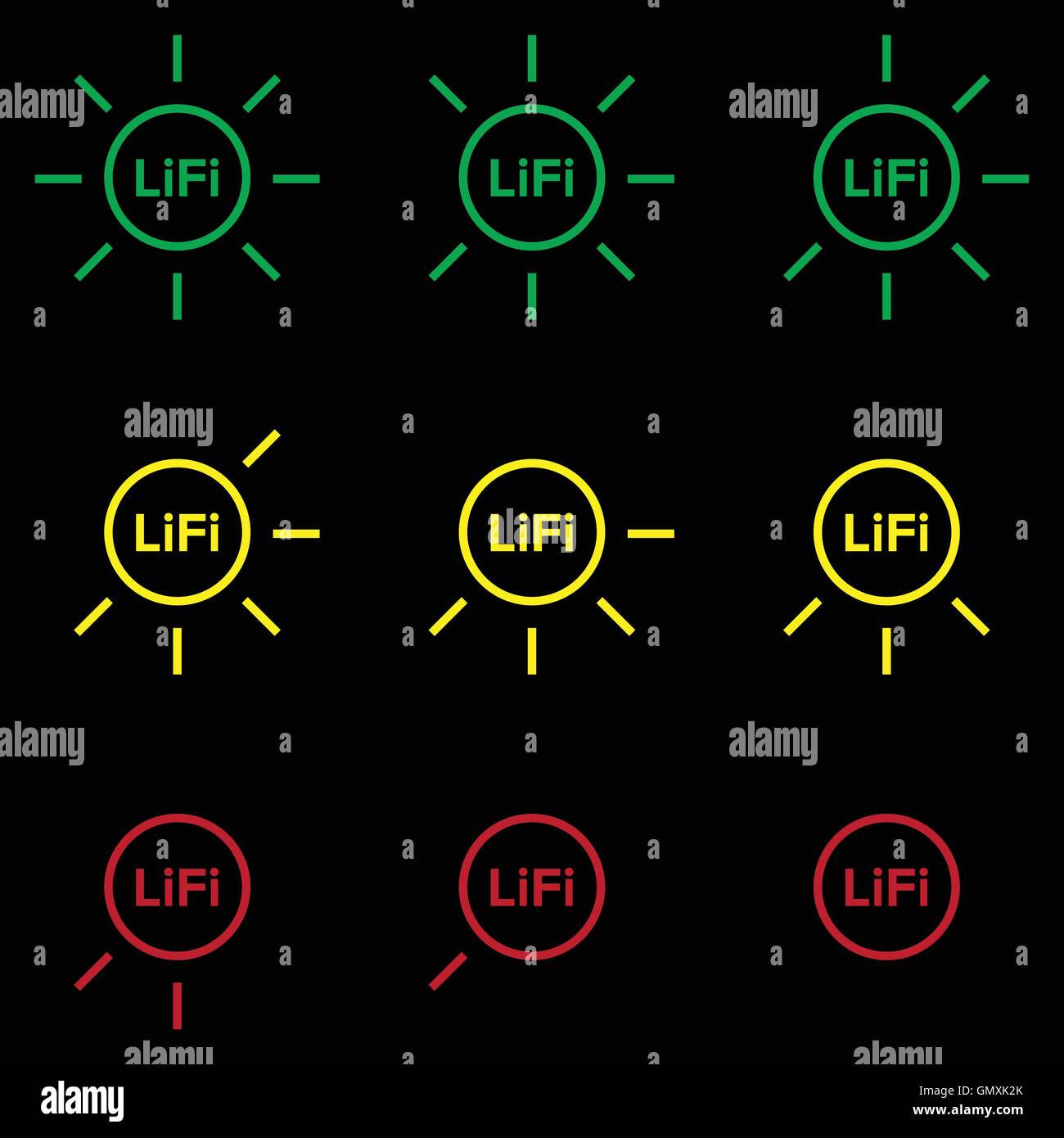 LiFi Icon set Stock Vector Image & Art - Alamy