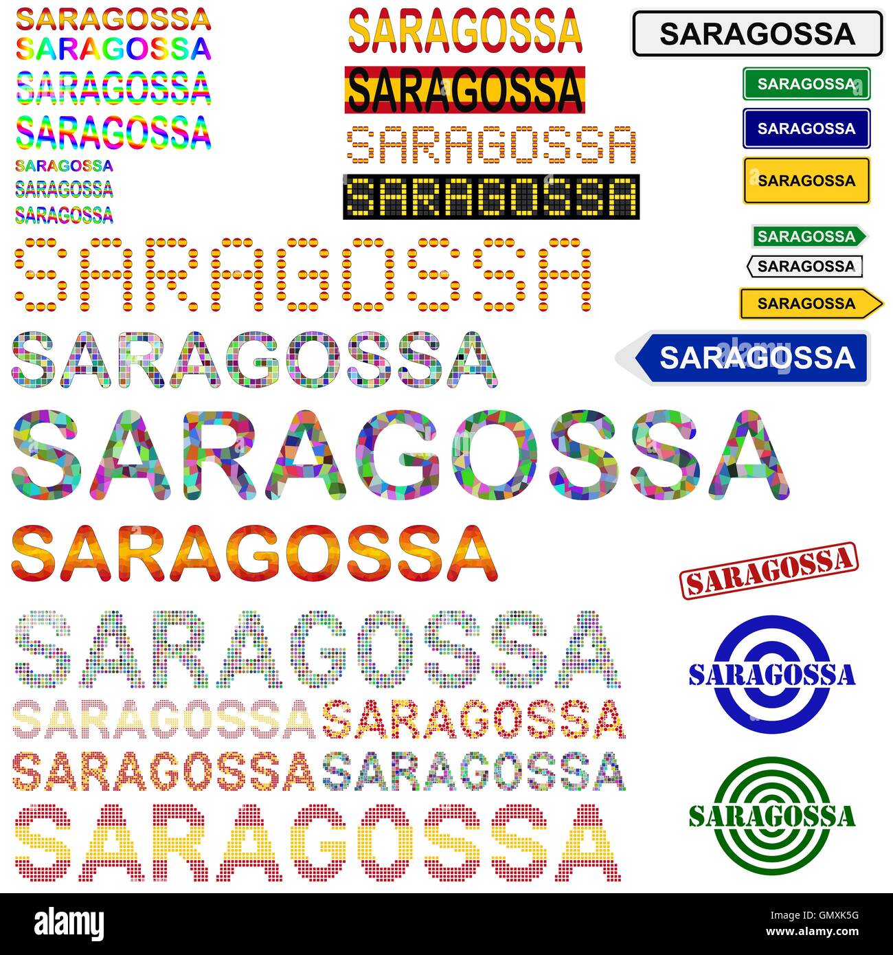 Saragossa flag Stock Vector Images - Alamy