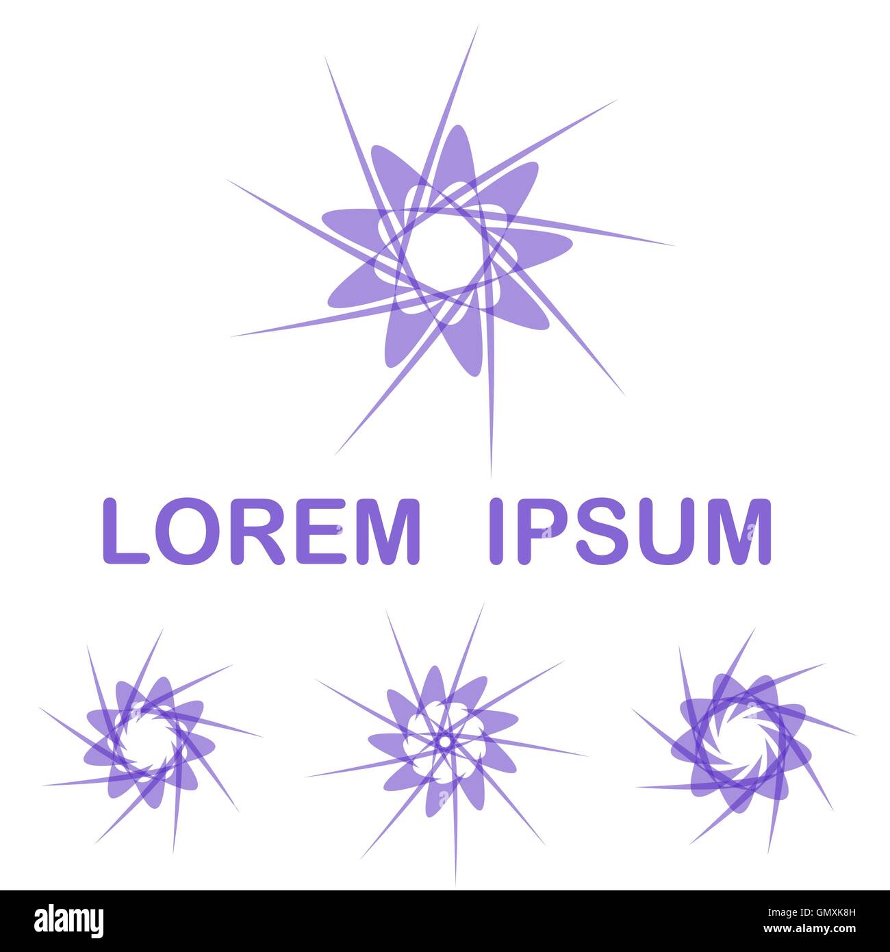 Purple round logo design set Stock Vector Image & Art - Alamy