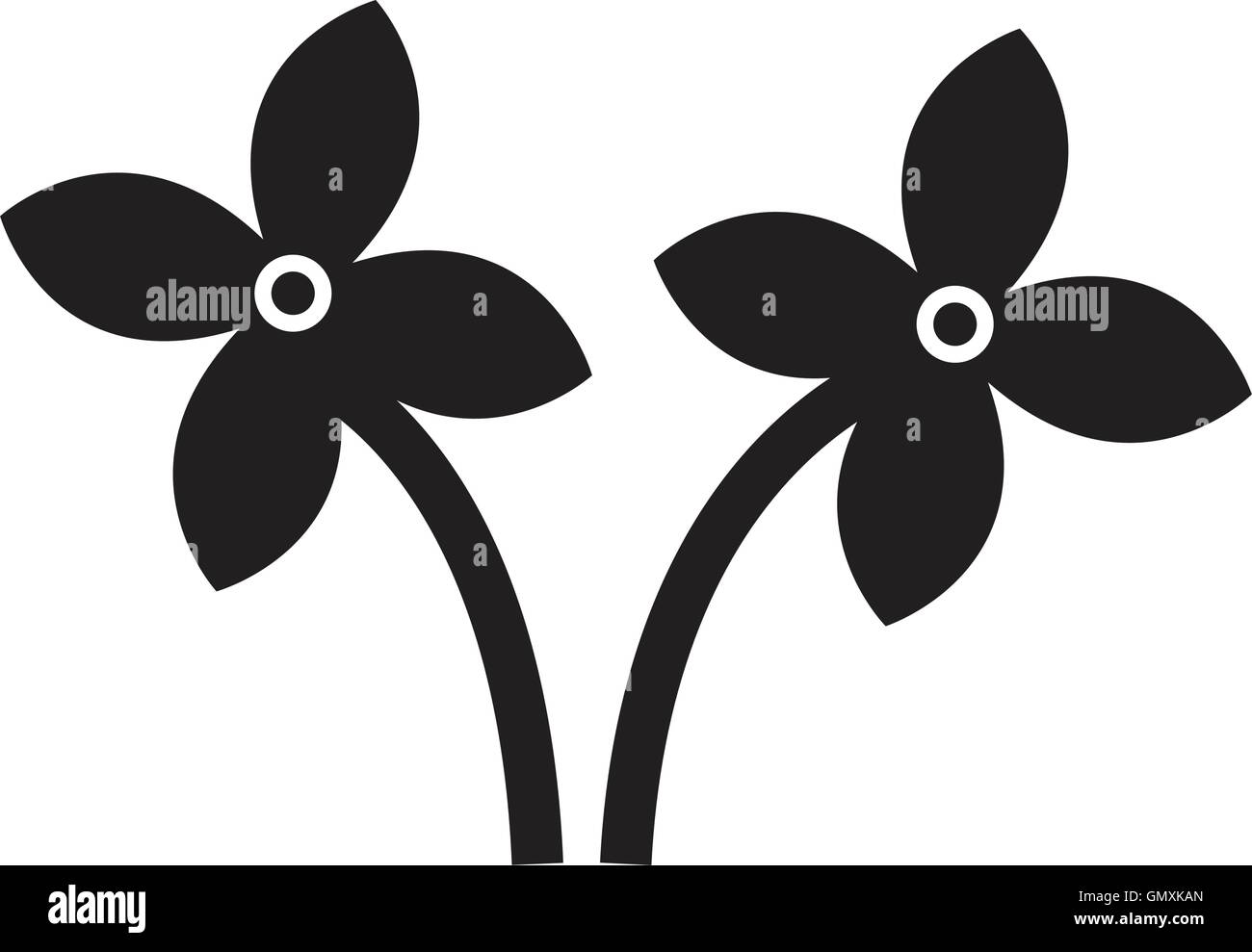 Jasmine icon vector symbol hi-res stock photography and images - Alamy