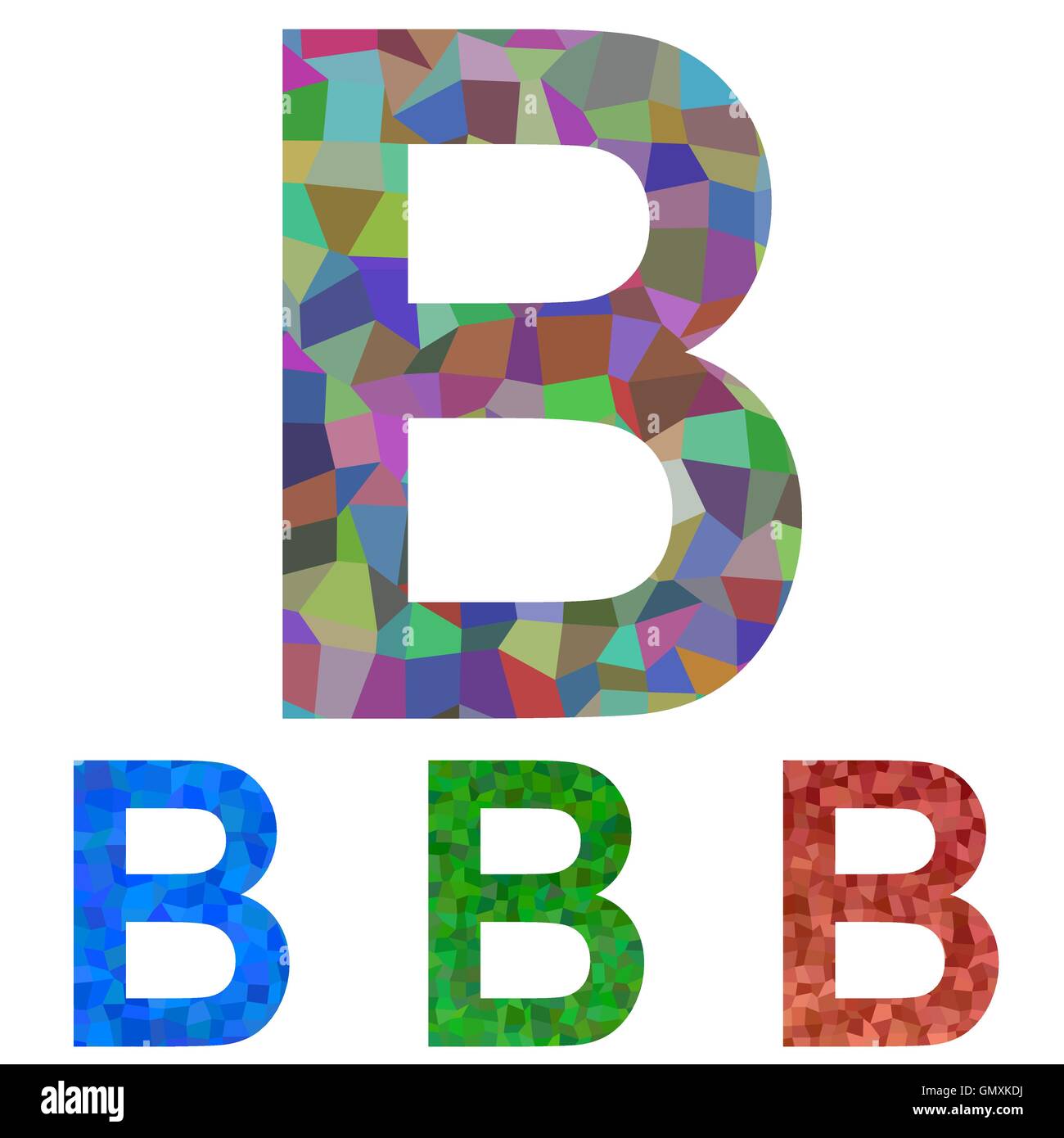 Mosaic font design - letter B Stock Vector Image & Art - Alamy