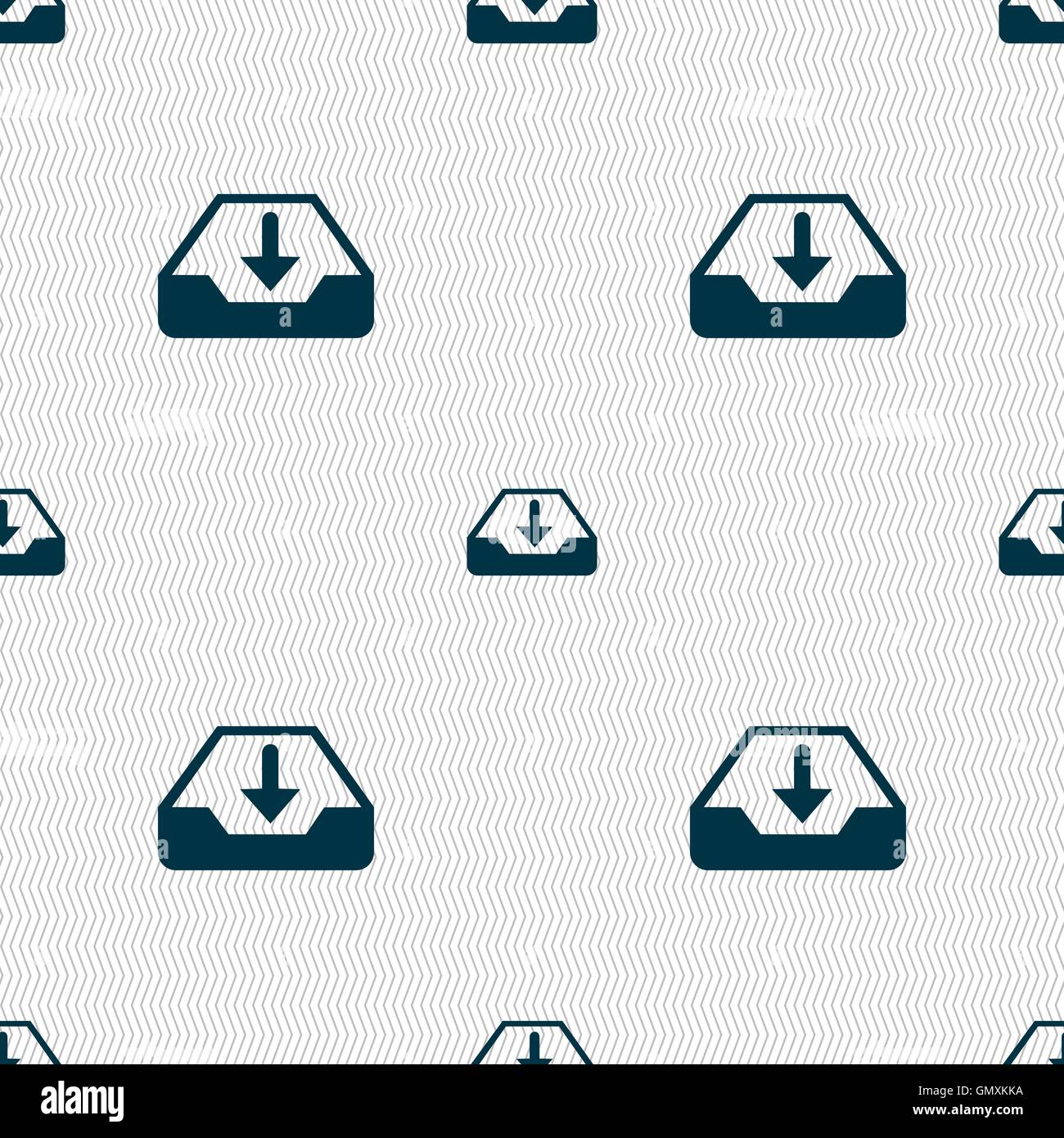 Restore icon sign. Seamless pattern with geometric texture. Vector ...