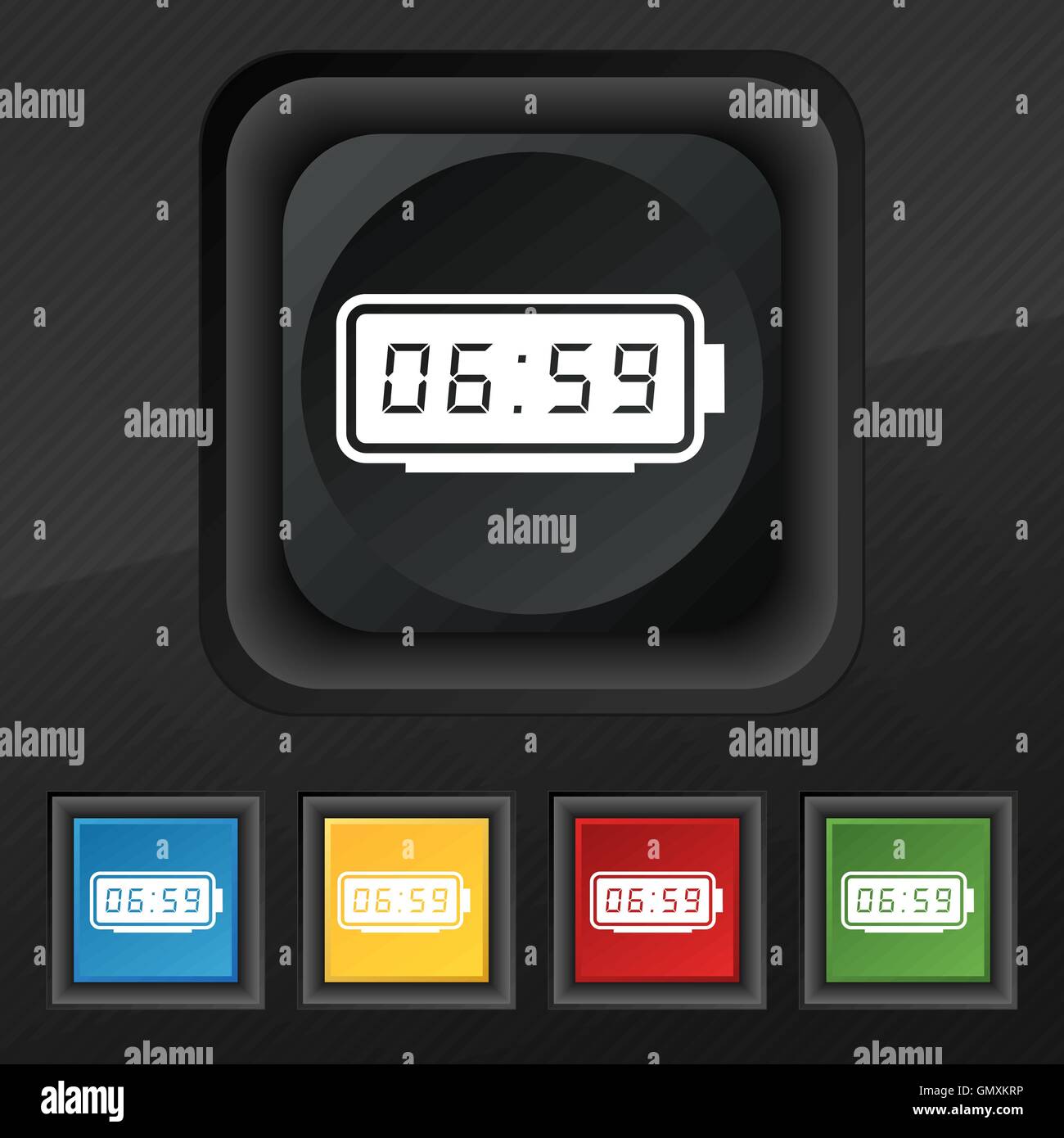 Black alarm Stock Vector Images - Alamy