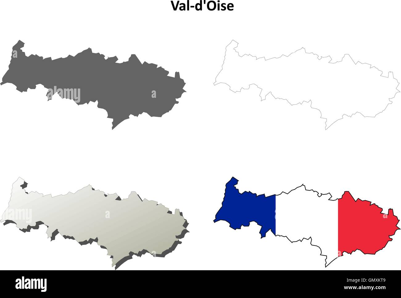 France county map hi-res stock photography and images - Alamy
