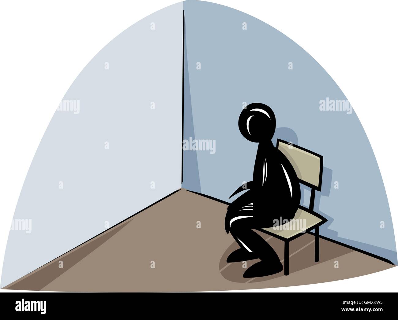 Alone lonely chair Stock Vector Images - Alamy