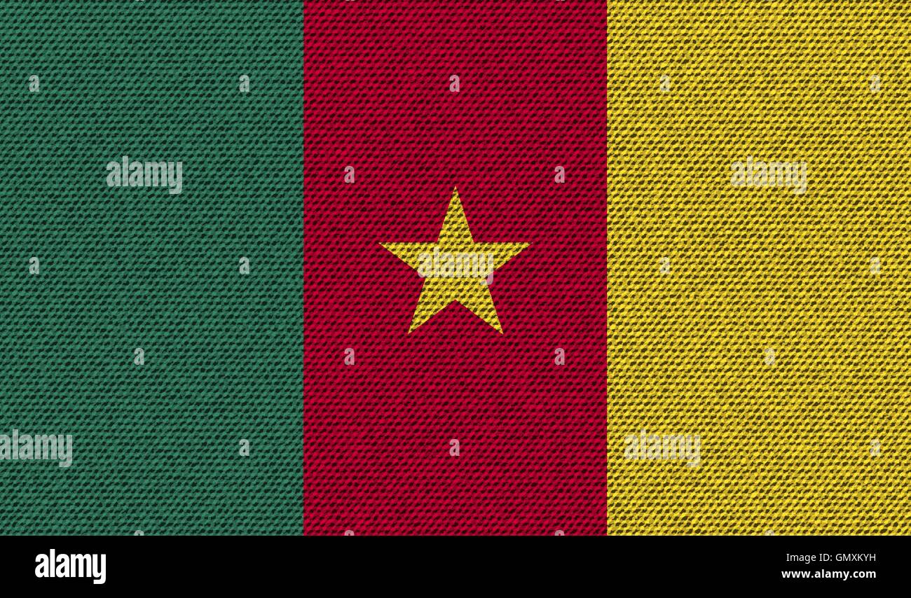 Flags cameroon on denim texture. Vector Stock Vector Image & Art - Alamy