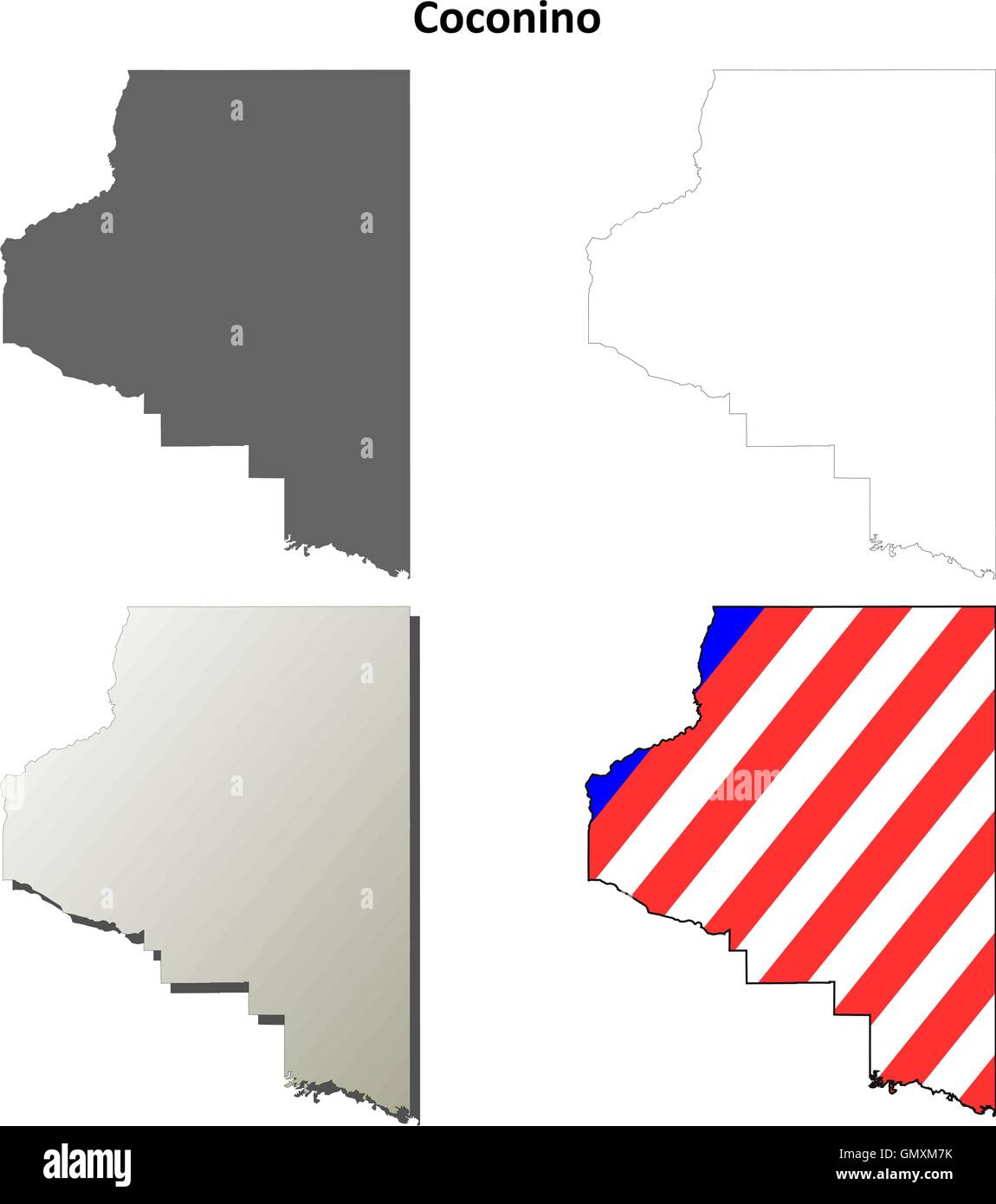 Arizona county map hi-res stock photography and images - Alamy