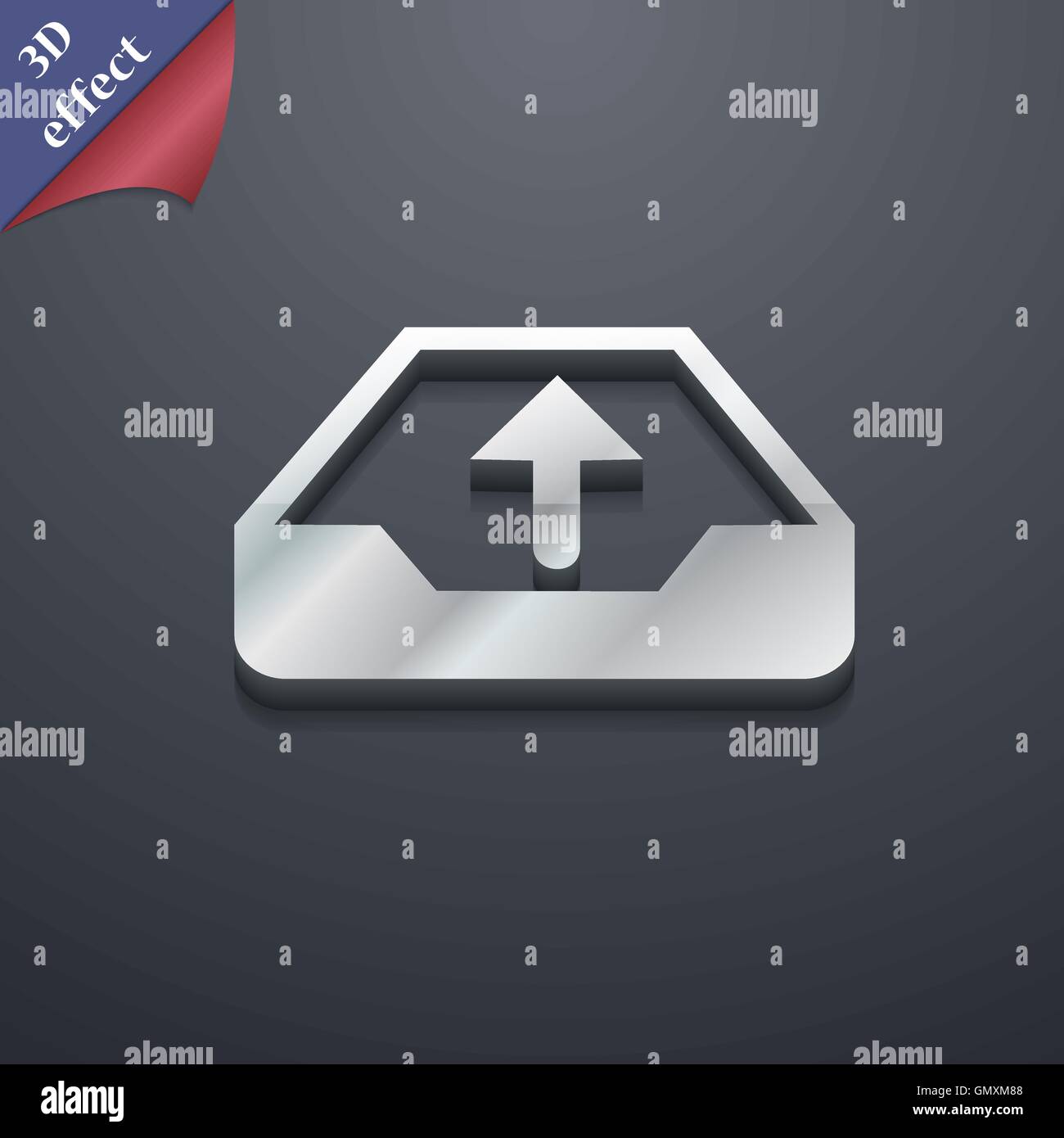 Backup icon symbol. 3D style. Trendy, modern design with space for your ...