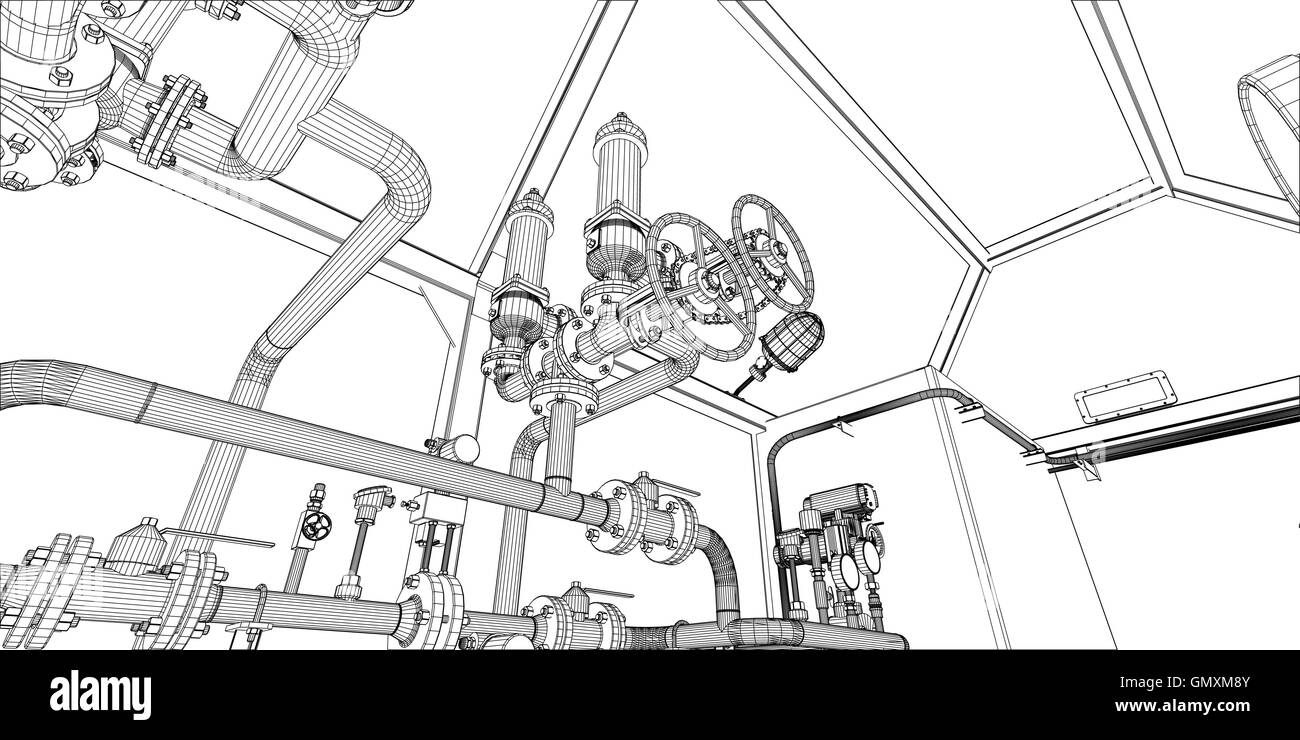 Illustration of equipment for heating system Stock Vector Image & Art ...