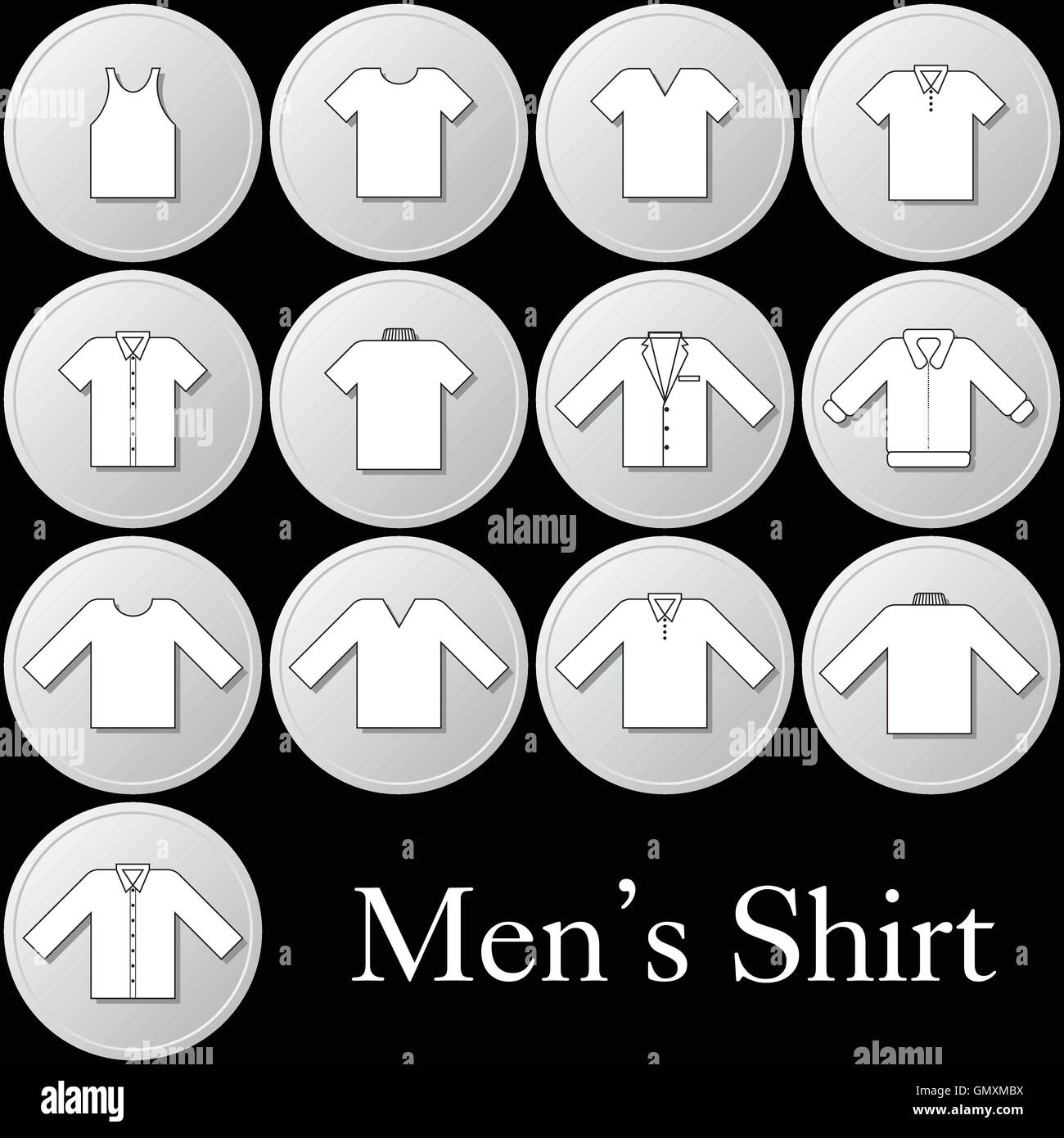 White shirt icon Stock Vector Images - Alamy