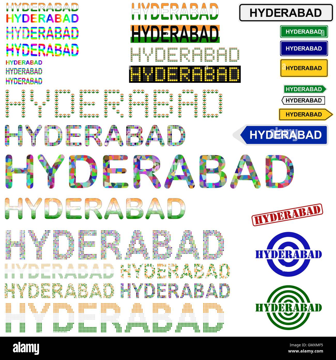 Hyderabad text hi-res stock photography and images - Alamy
