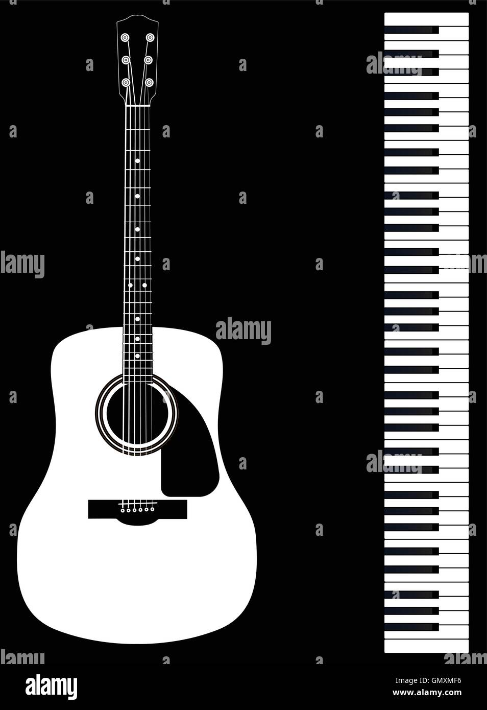 Keyboard white grand piano Stock Vector Images - Alamy