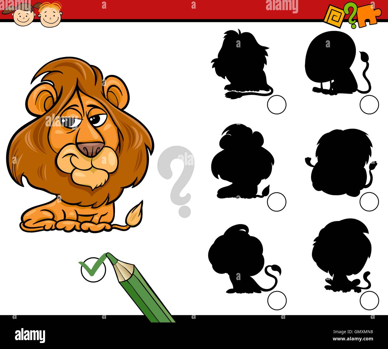 education shadows game cartoon Stock Vector Image & Art - Alamy