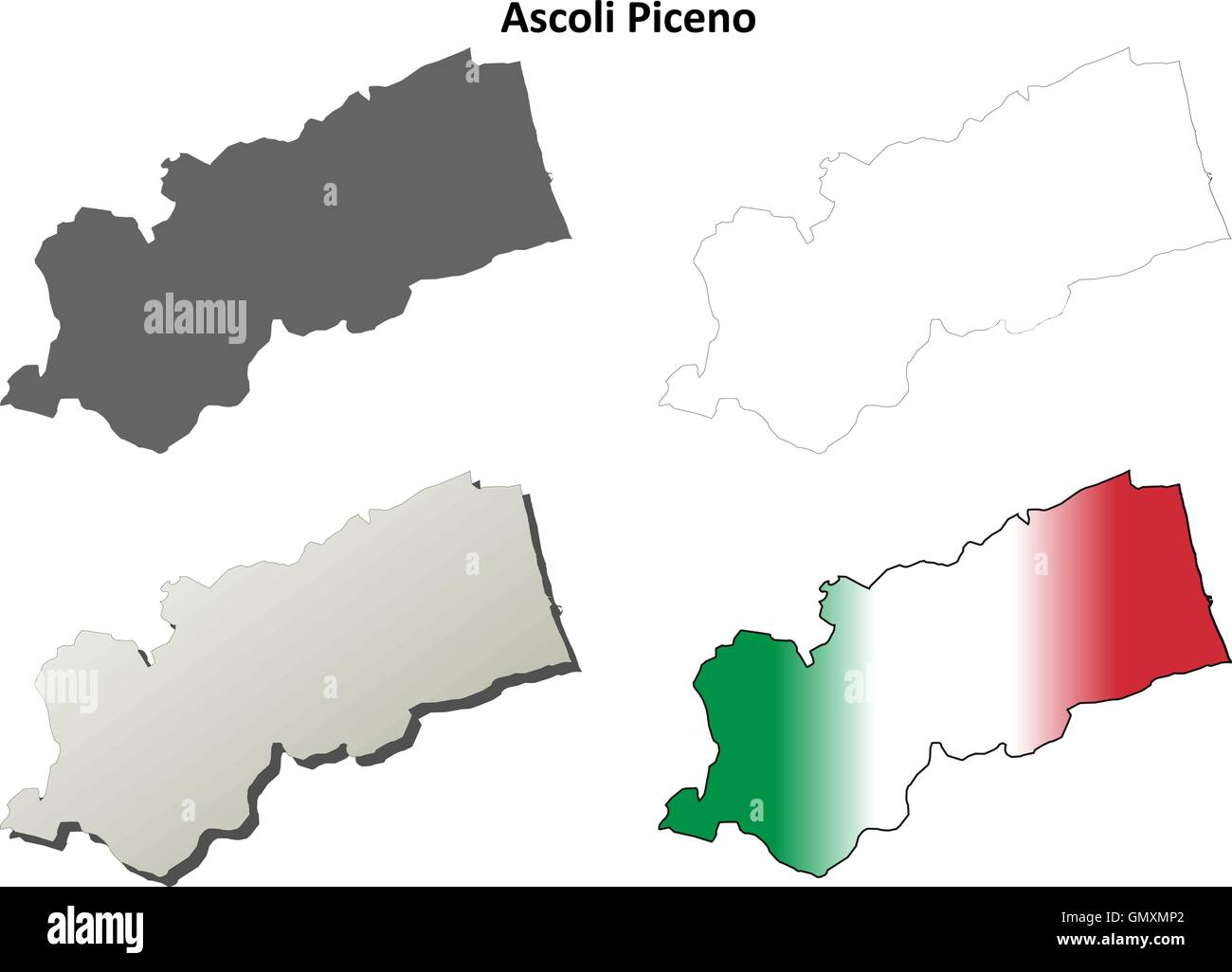 Ascoli piceno map vector hi-res stock photography and images - Alamy