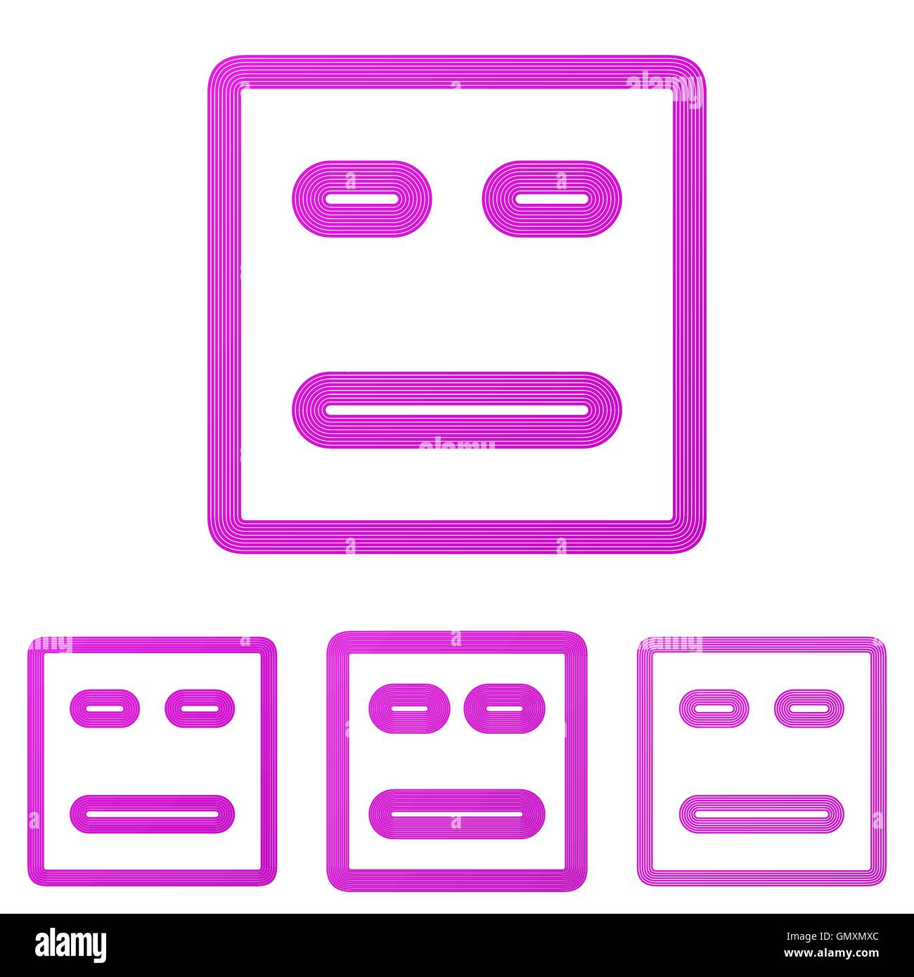 Magenta line face logo design set Stock Vector Image & Art - Alamy