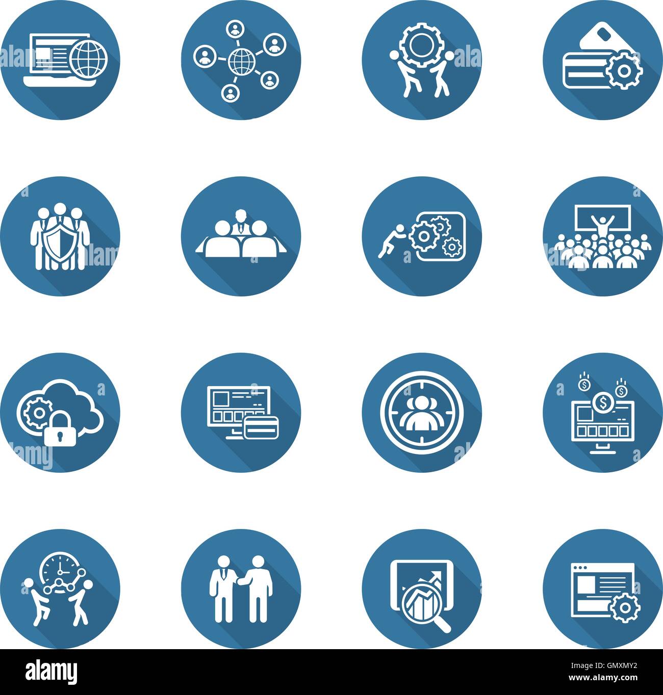 Flat Design Business Icons Set Stock Vector Image & Art - Alamy