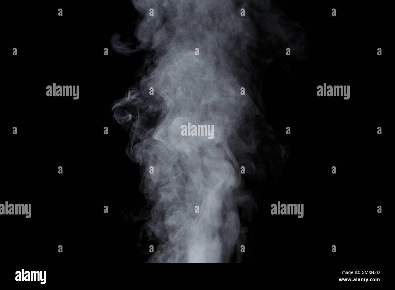 Abstract white water vapor on a black background. Texture. Design ...