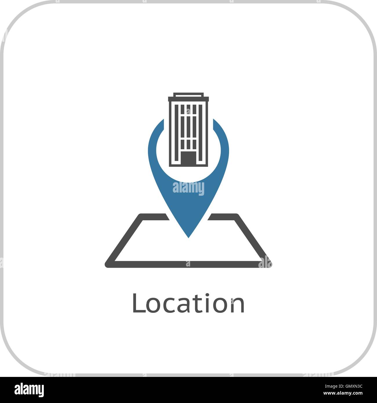 Location Icon. Flat Design Stock Vector Image & Art - Alamy