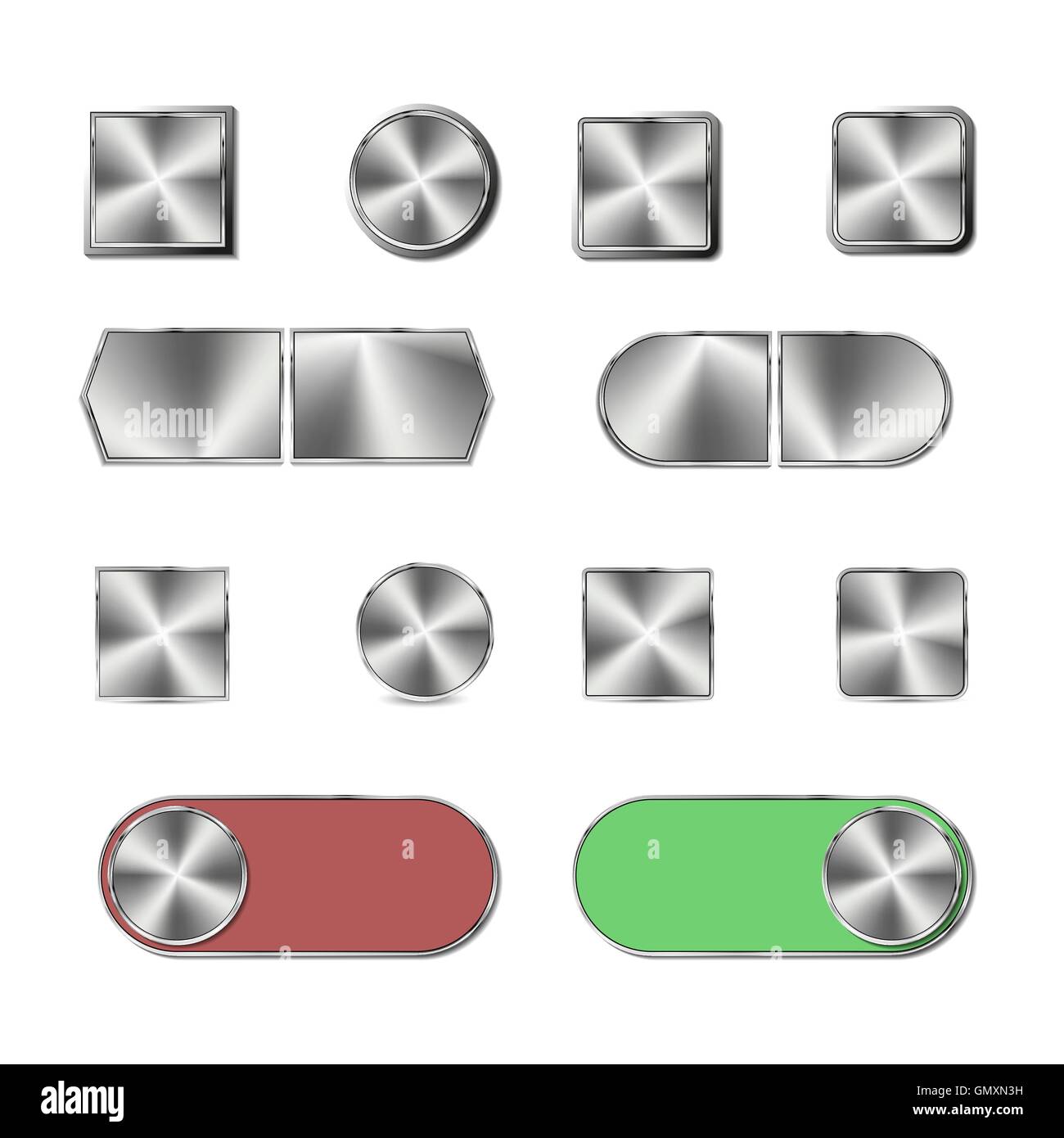 Steel button, vector illustration Stock Vector Image & Art - Alamy