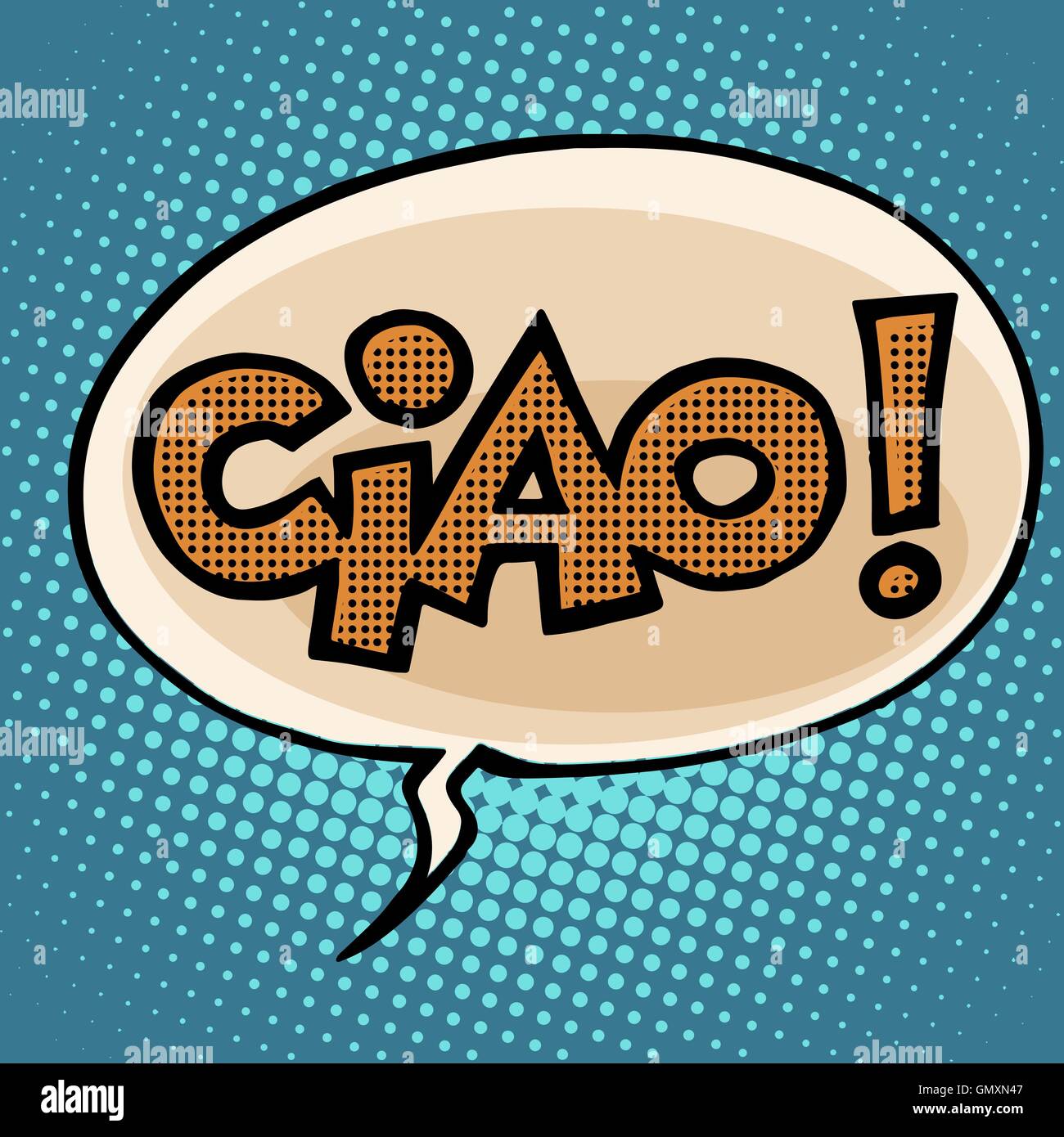 ciao goodbye bubble comic text Stock Vector Image & Art - Alamy