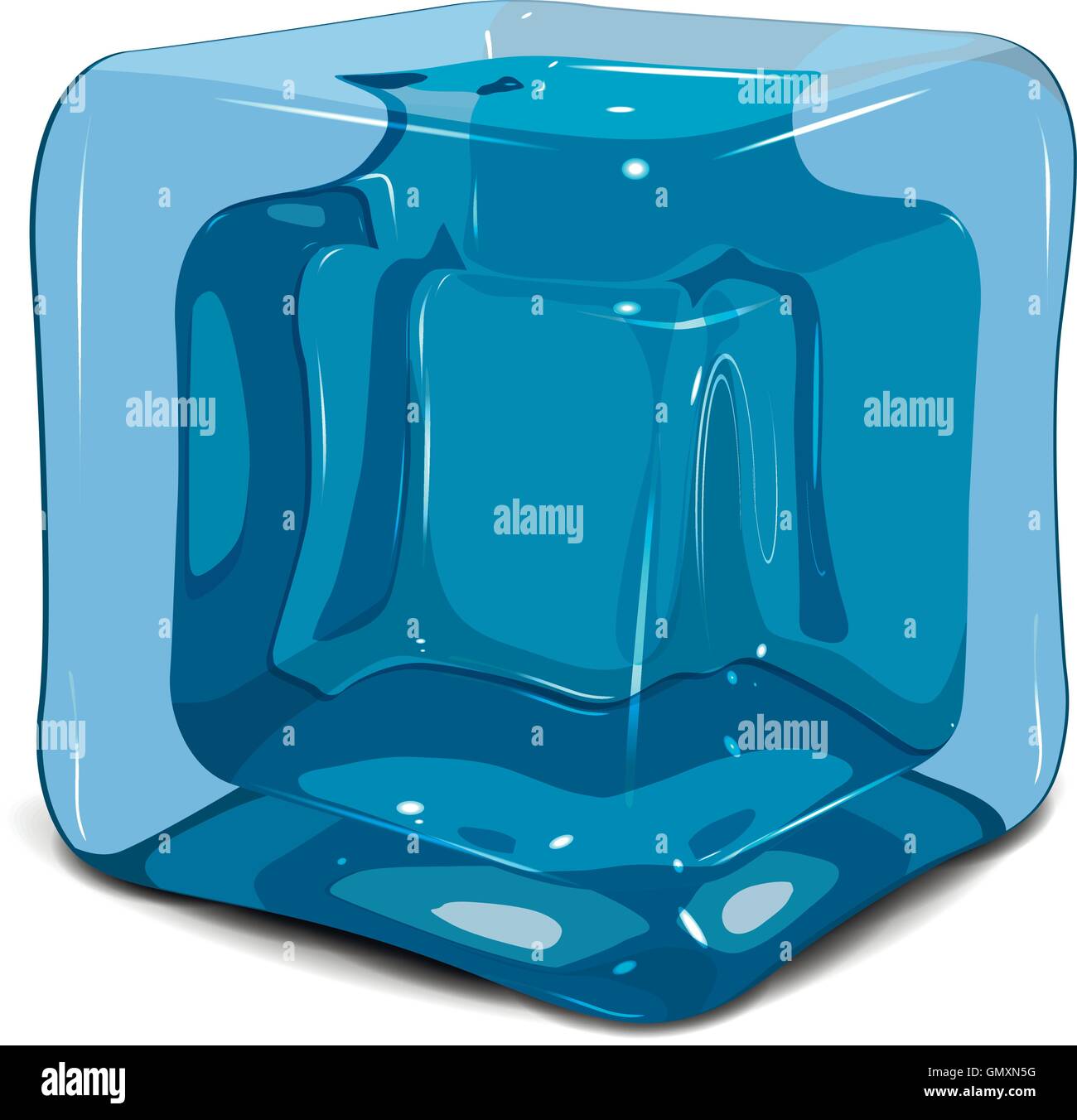 Ice cube isolated white background Stock Vector Images - Alamy