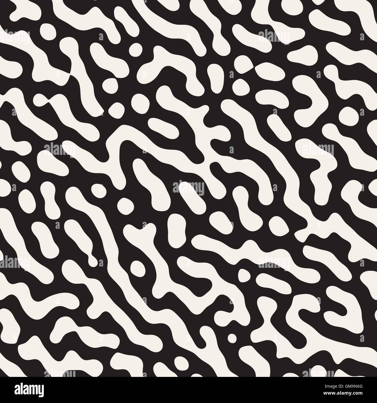 Vector Seamless Black and White Random Rounded Drips Pattern Stock Vector Image & Art - Alamy