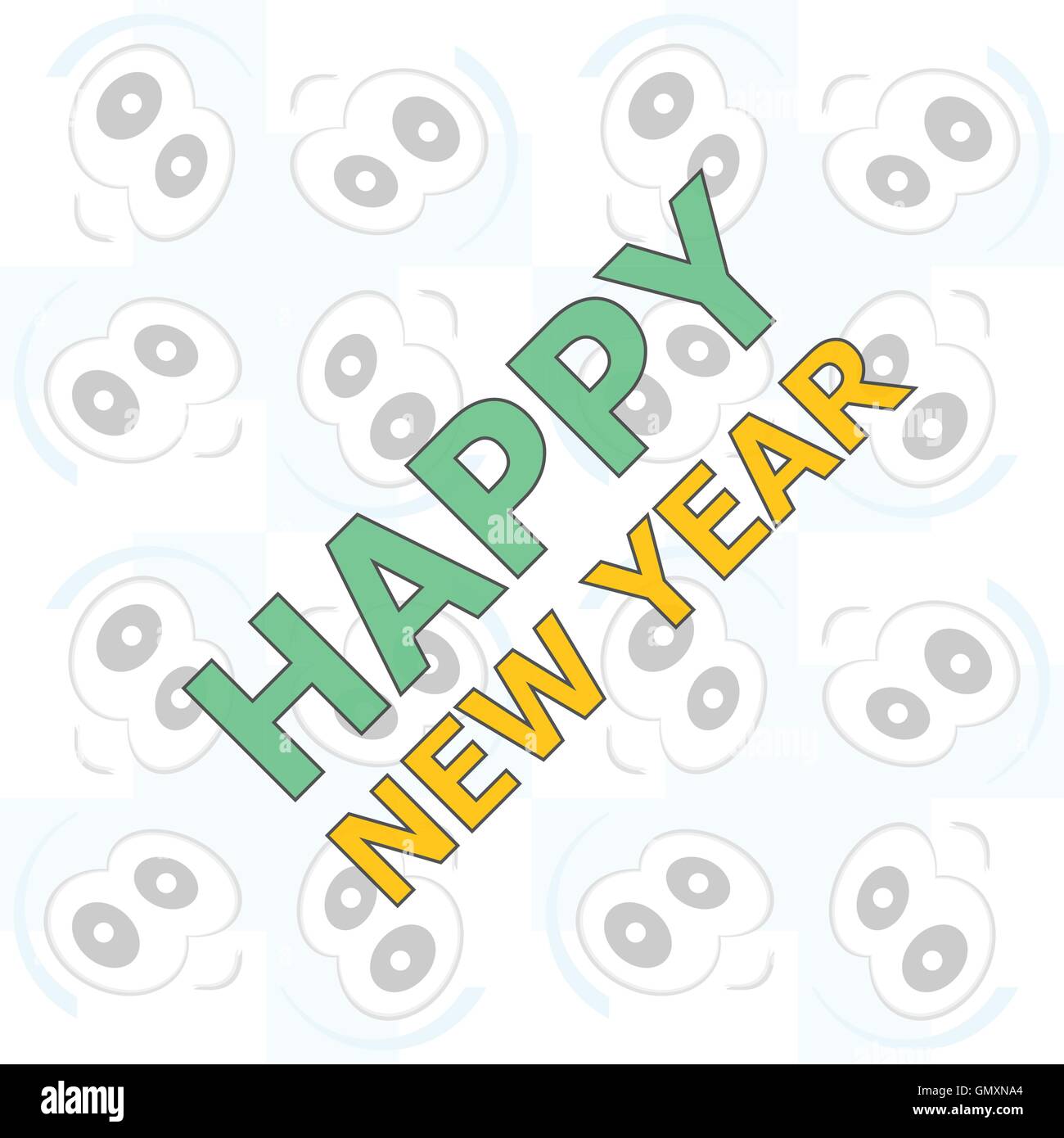 Happy New Year card design. creative concept vector background for Web ...