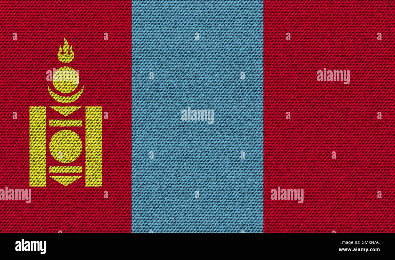 Flags Mongolia on denim texture. Vector Stock Vector Image & Art - Alamy