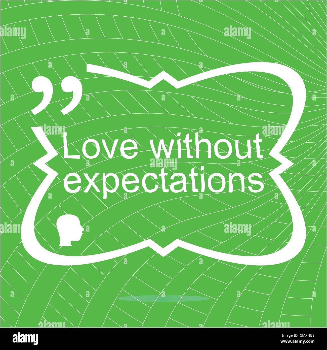 Love without expectations. Inspirational motivational quote. Simple ...