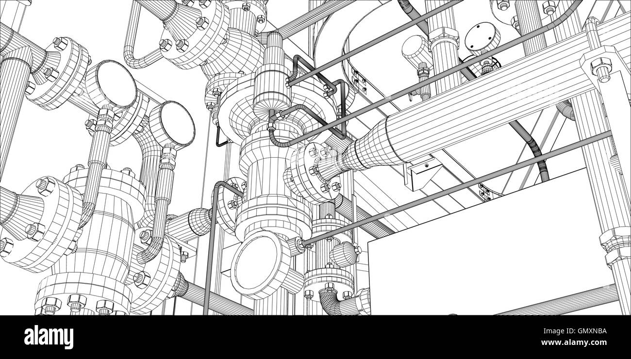 Illustration of equipment for heating system Stock Vector Image & Art ...