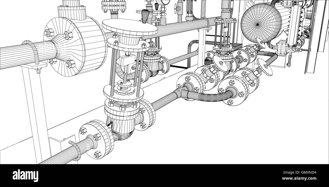 Illustration of equipment for heating system Stock Vector Image & Art ...