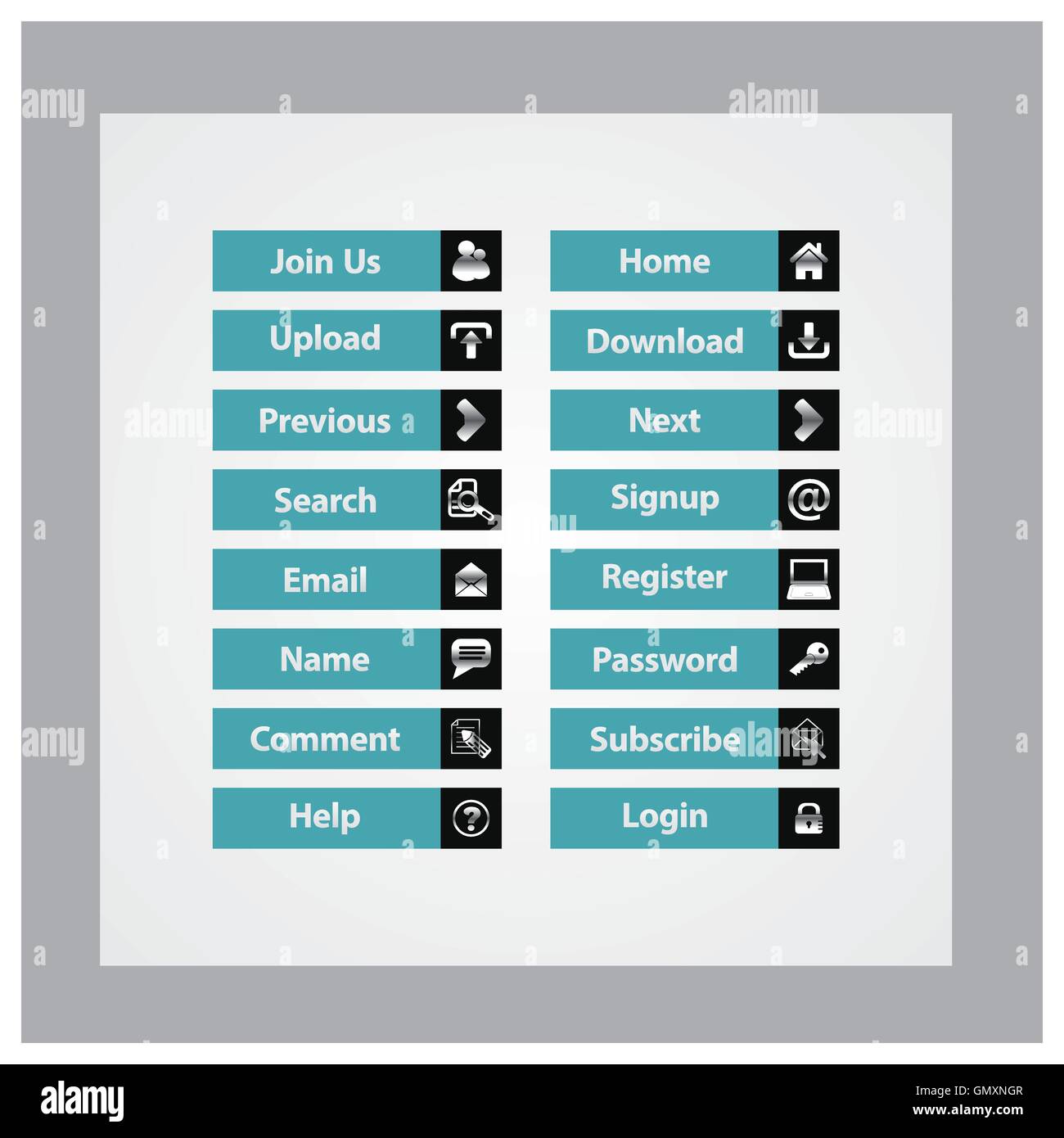 Web Design buttons Theme Stock Vector Image & Art - Alamy