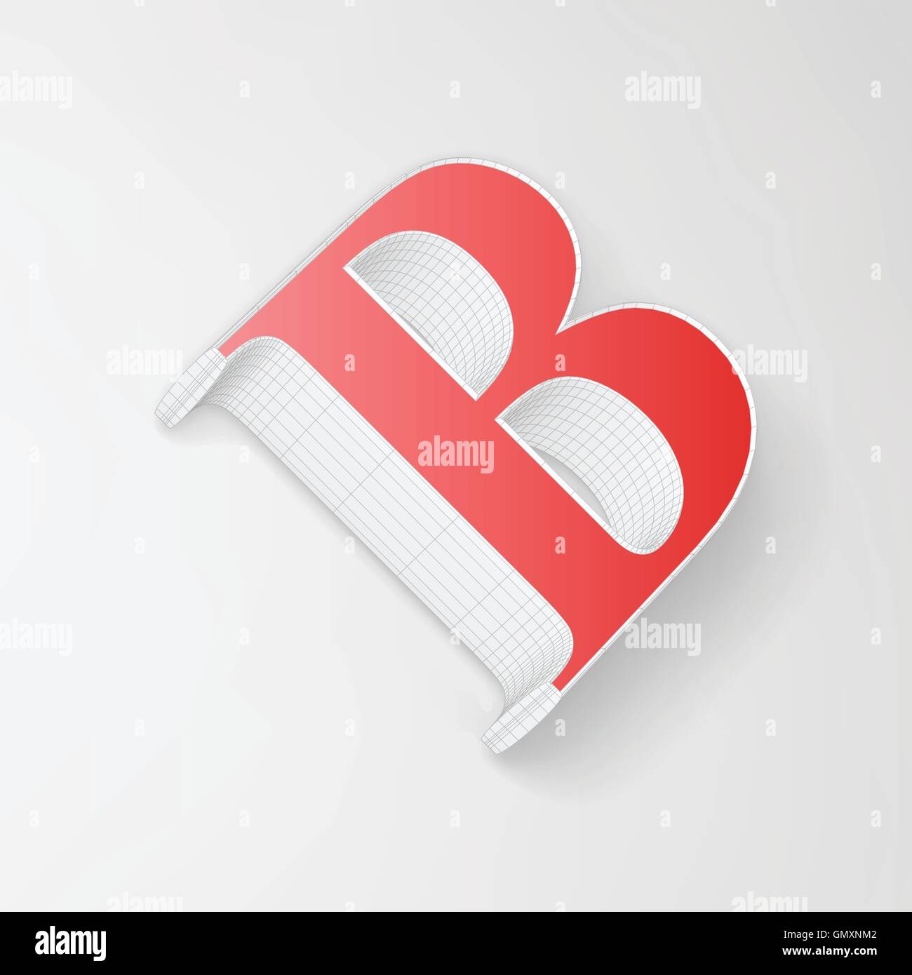 Letter b wireframe Stock Vector Images - Alamy